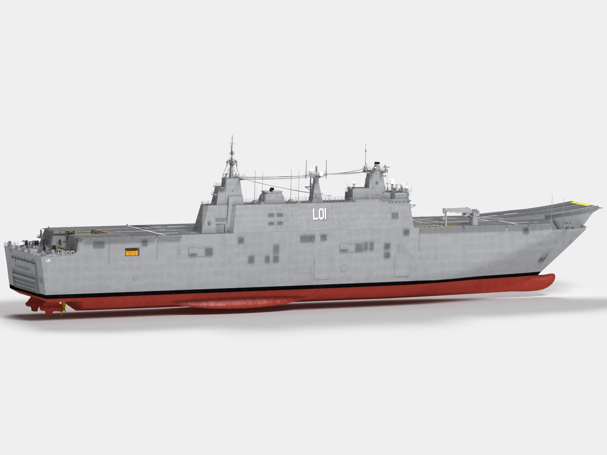 HMAS Adelaide Canberra Class LHD - 3D Model by Mermodels