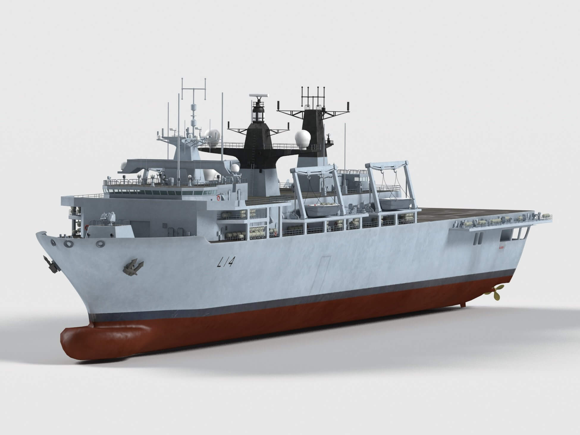 HMS Albion L14 - 3D Model by Mermodels