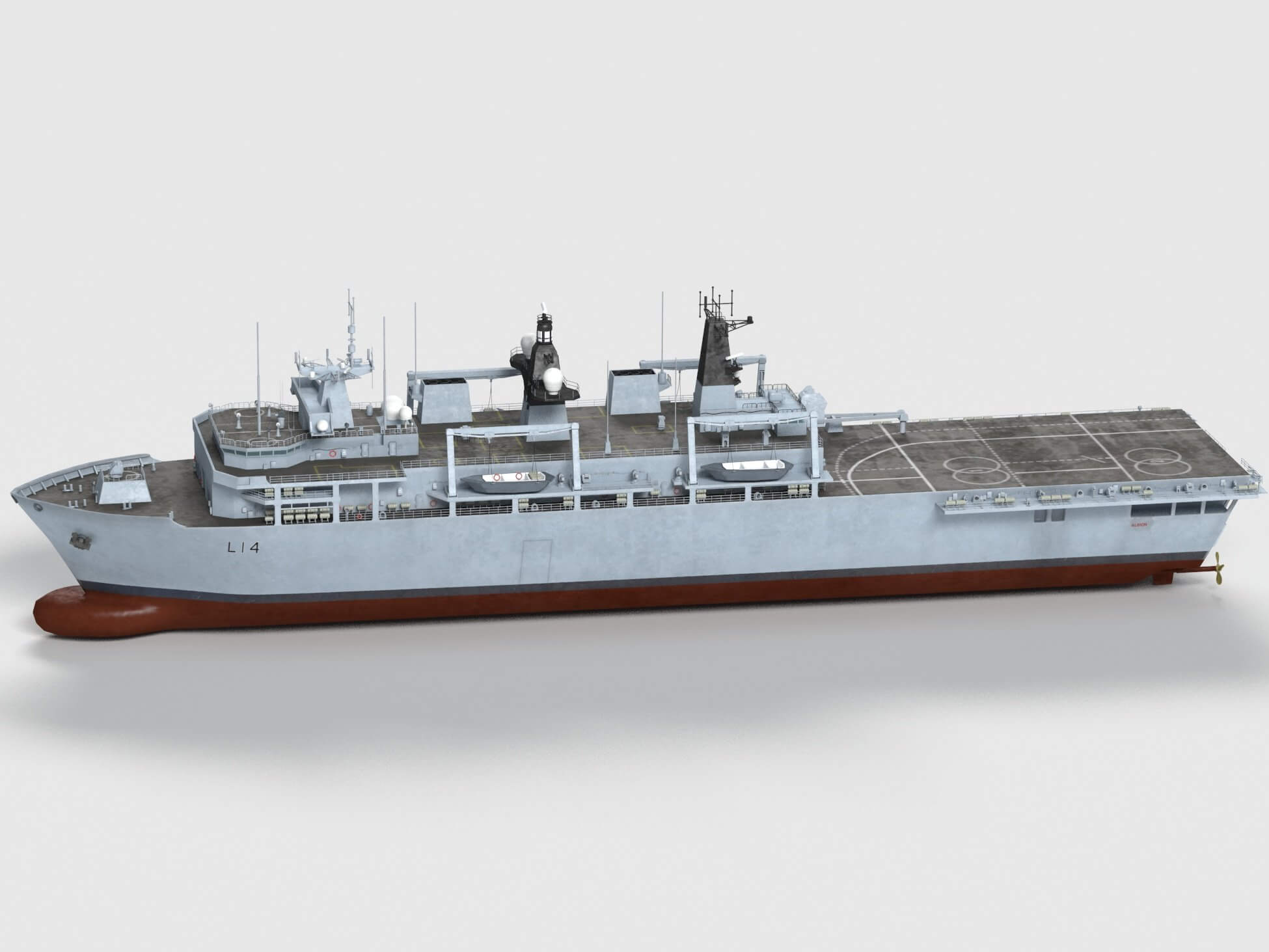 HMS Albion L14 - 3D Model by Mermodels