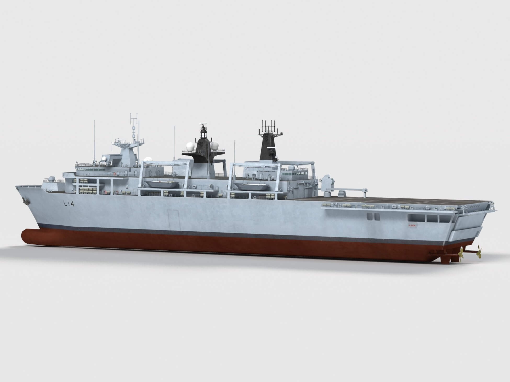 HMS Albion L14 - 3D Model by Mermodels
