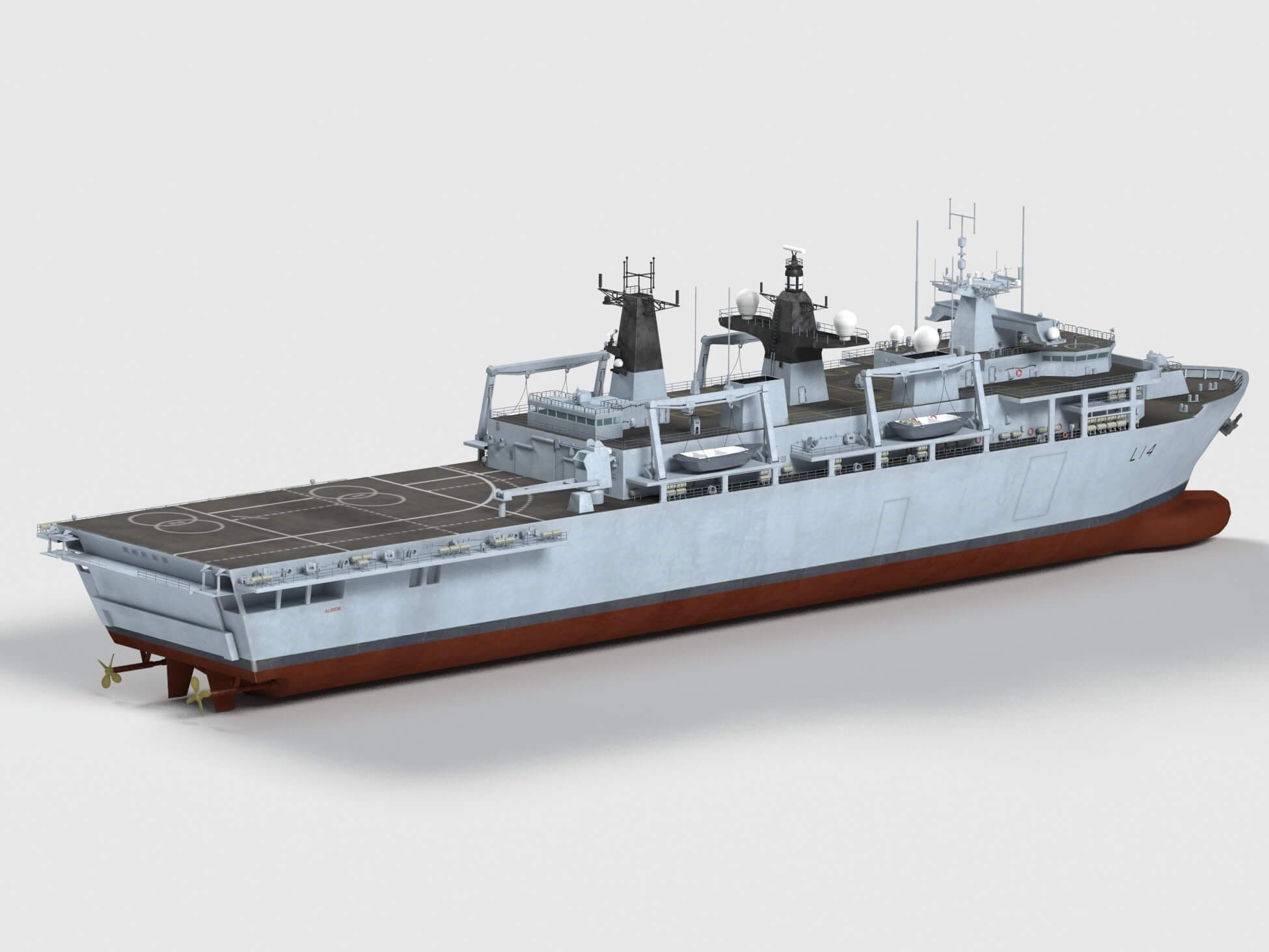 HMS Albion L14 - 3D Model by Mermodels