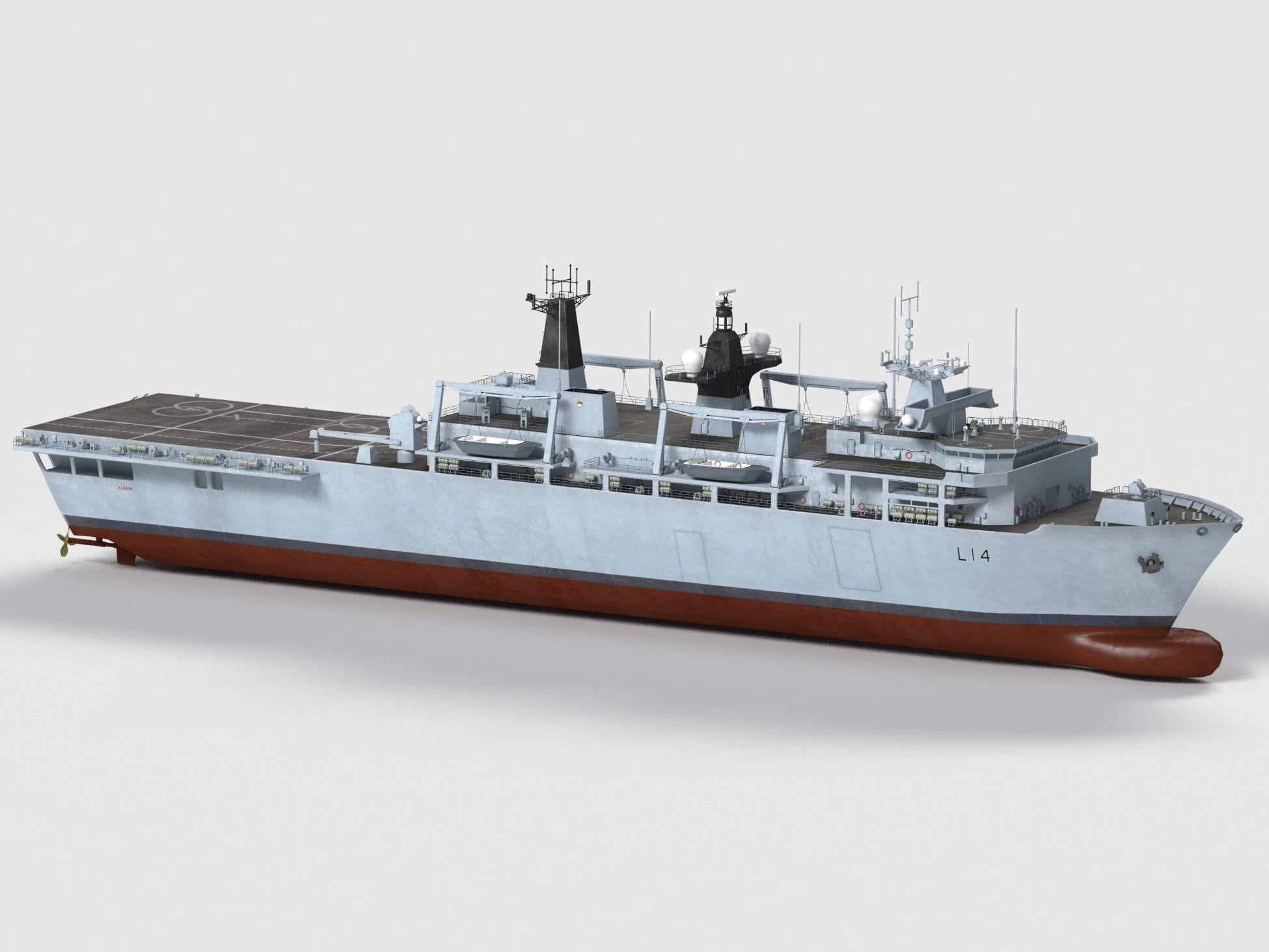 HMS Albion L14 - 3D Model by Mermodels