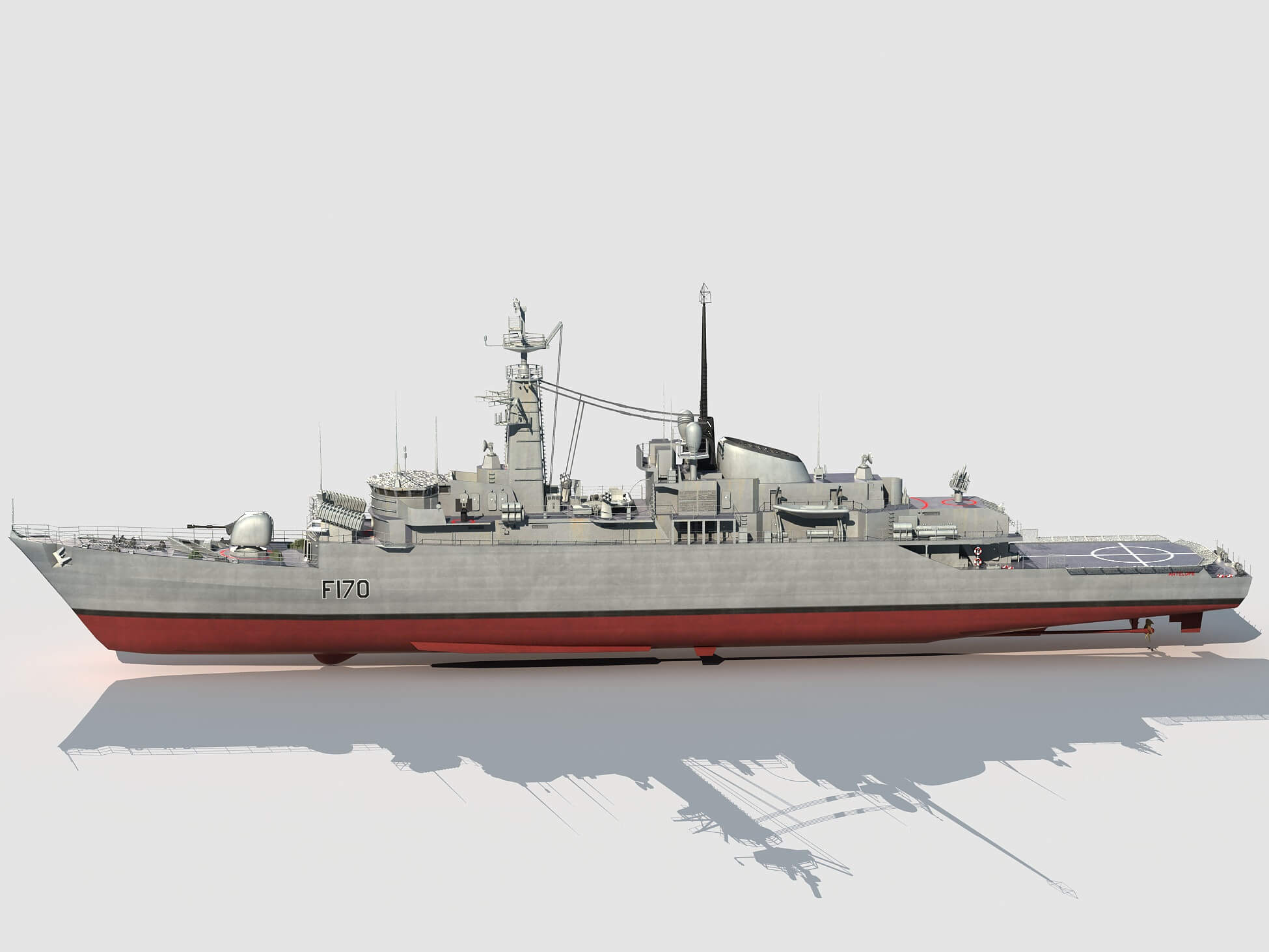 HMS Antelope Type 21 Amazon Class Frigate - 3D Model by Mermodels