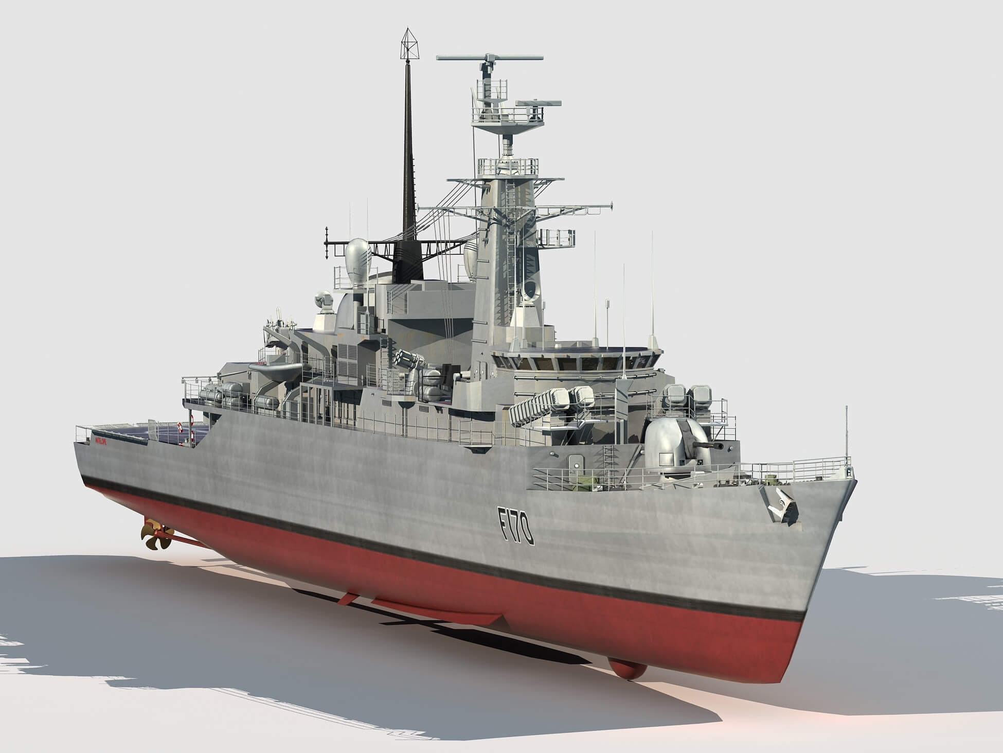 HMS Antelope Type 21 Amazon Class Frigate - 3D Model by Mermodels