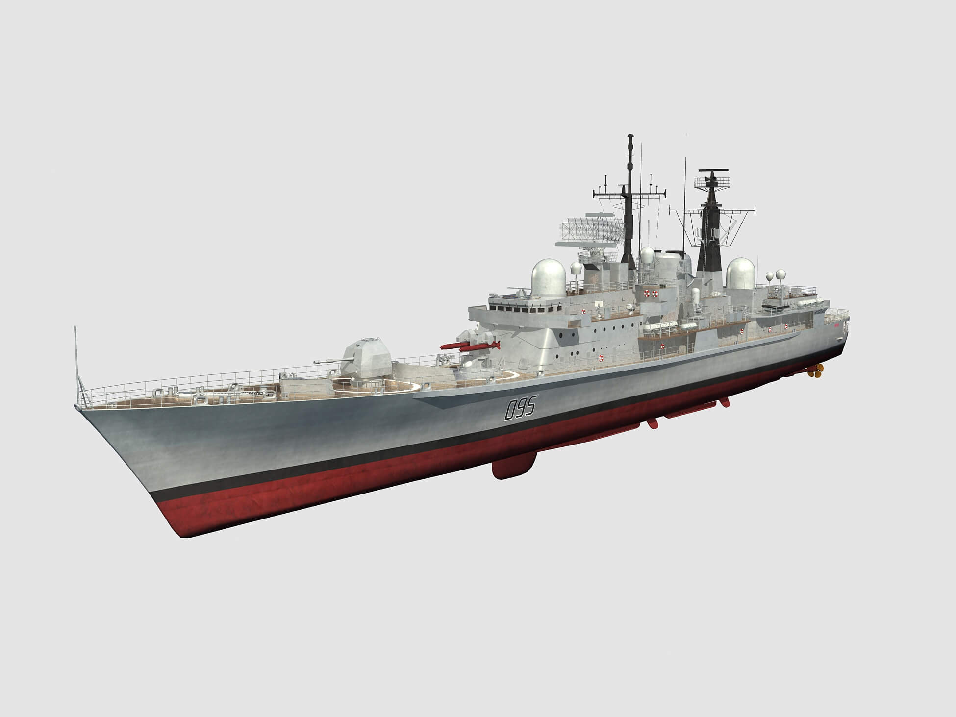 HMS Manchester Type 42 Class Destroyer - 3D Model by Mermodels