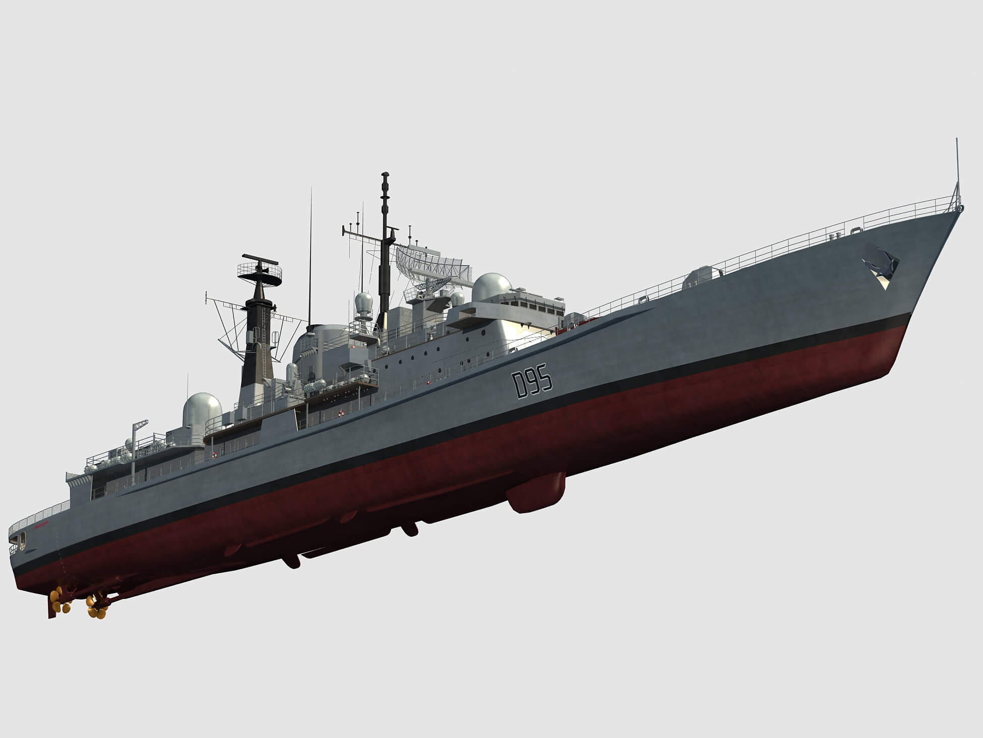 HMS Manchester Type 42 Class Destroyer - 3D Model by Mermodels