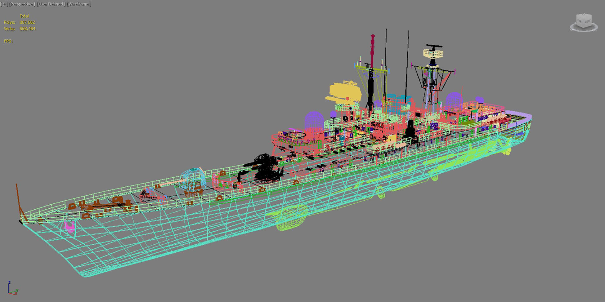 HMS Manchester Type 42 Class Destroyer - 3D Model by Mermodels