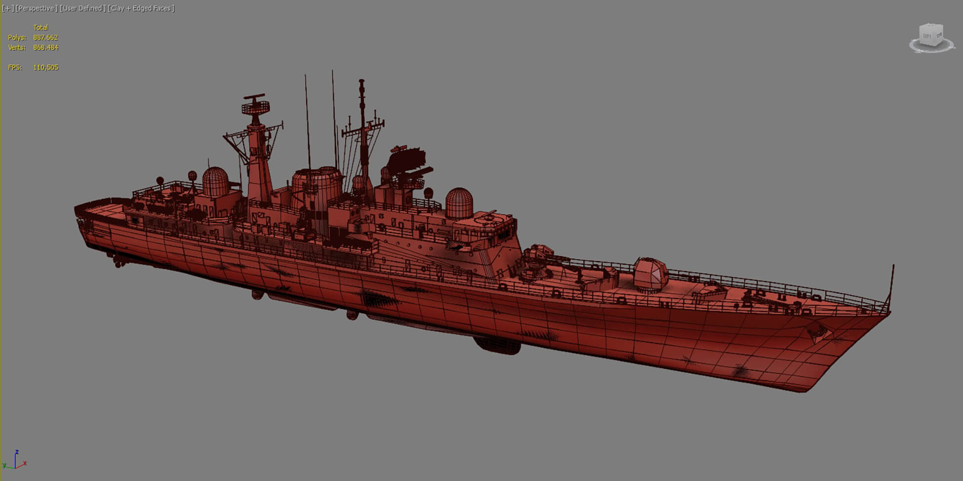 HMS Manchester Type 42 Class Destroyer - 3D Model by Mermodels