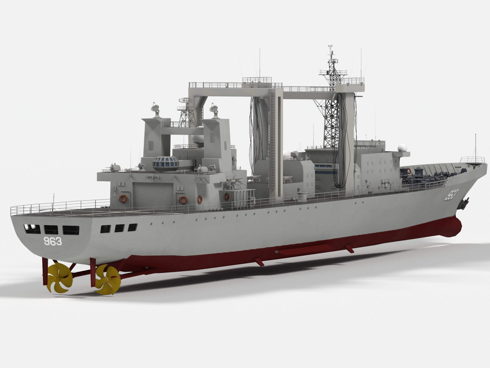 Honghu 963 Type 903 Fuchi Clas - 3D Model by Mermodels