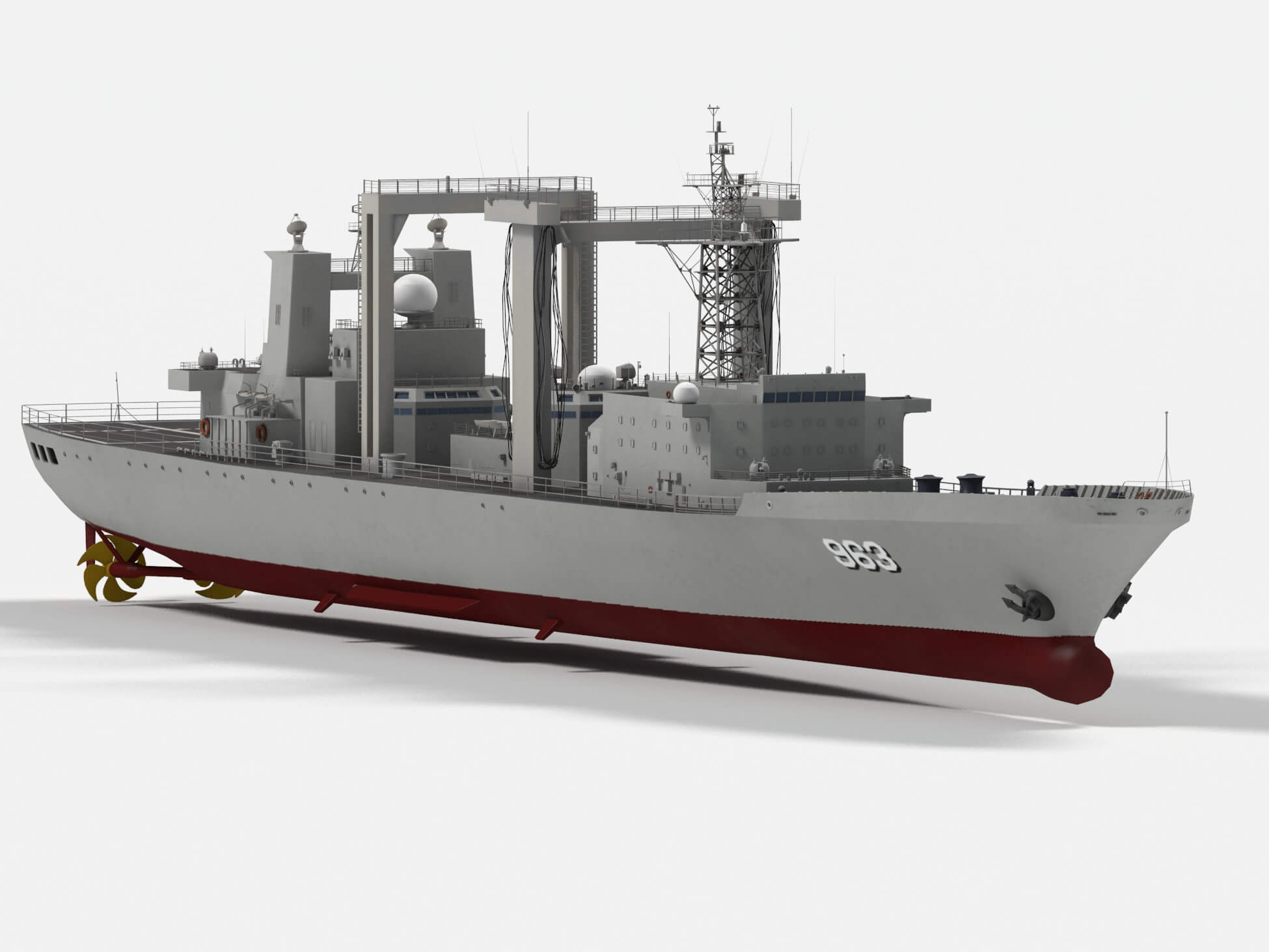 Honghu 963 Type 903 Fuchi Clas - 3D Model by Mermodels