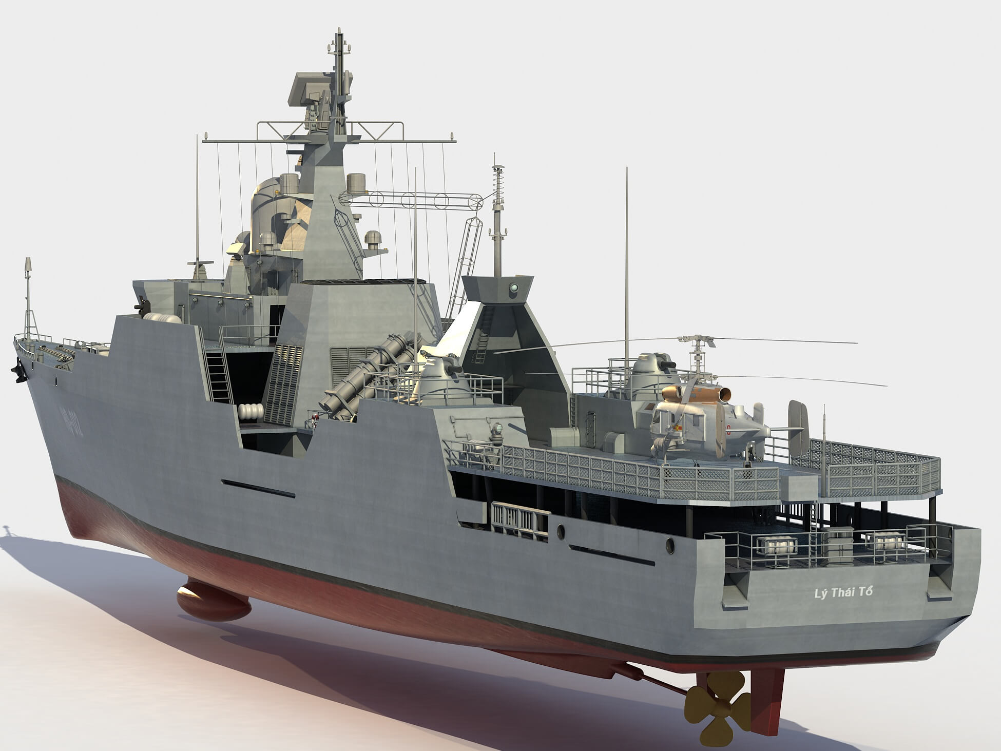 HQ-012 Ly Thai To Gepard Class Frigate 3D Model by Mermodels
