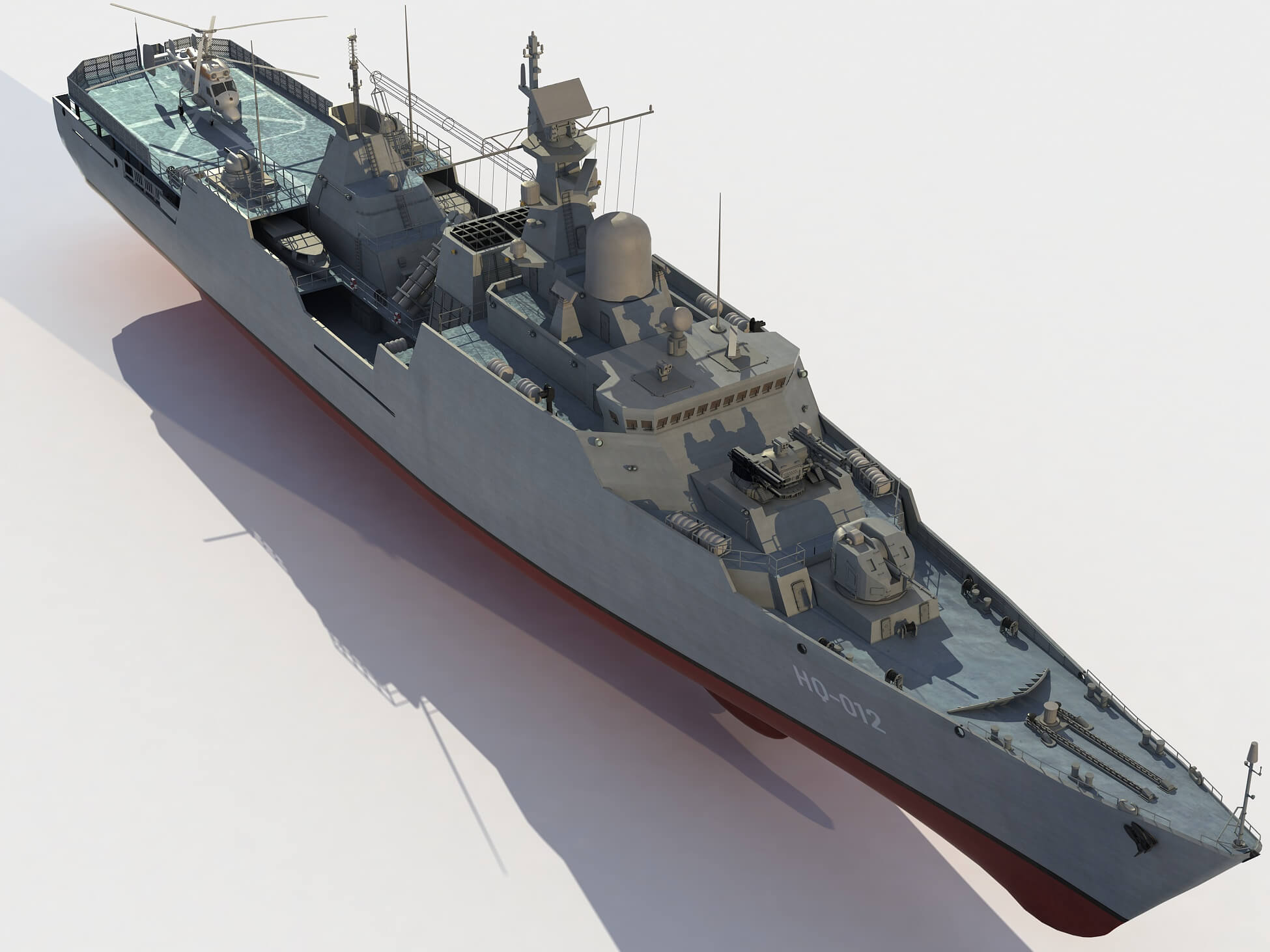 HQ-012 Ly Thai To Gepard Class Frigate 3D Model by Mermodels