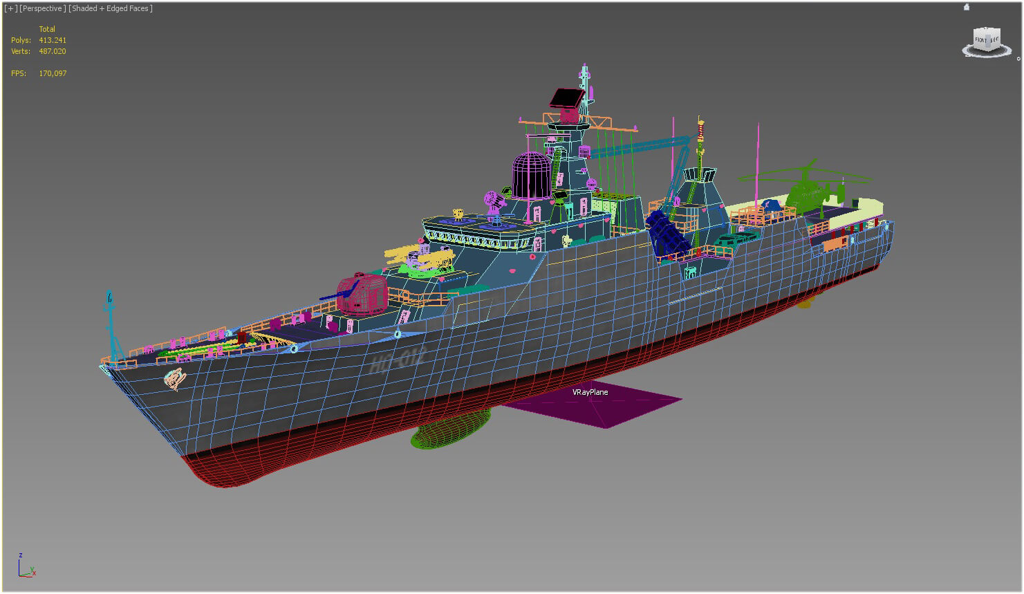 HQ-012 Ly Thai To Gepard Class Frigate 3D Model by Mermodels