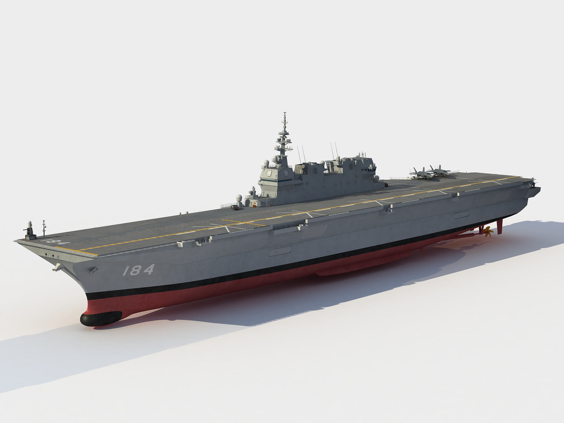 Js DDH-184 Kaga Improved Carrier 3D Model by Mermodels