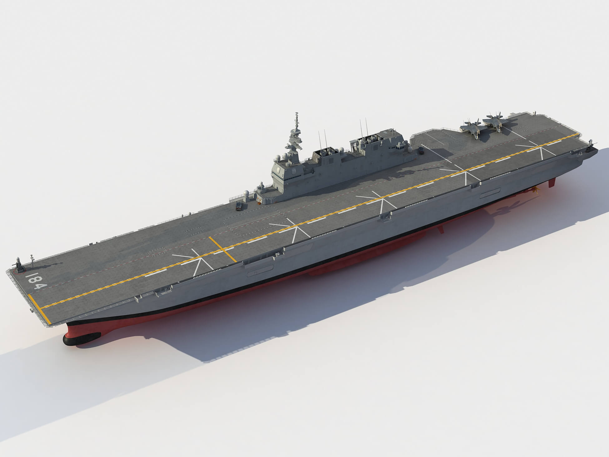 Js DDH-184 Kaga Improved Carrier 3D Model by Mermodels
