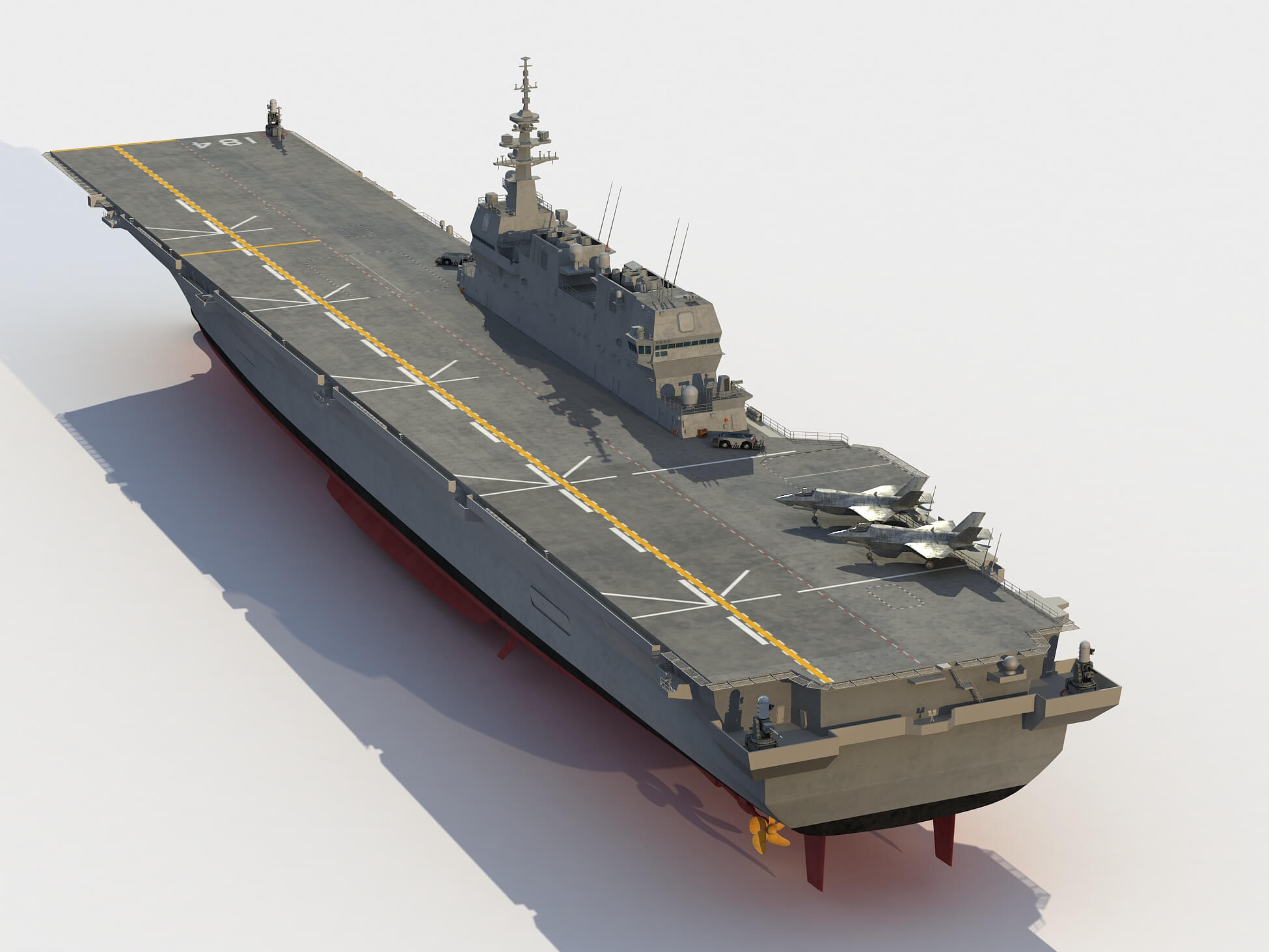 Js DDH-184 Kaga Improved Carrier 3D Model by Mermodels