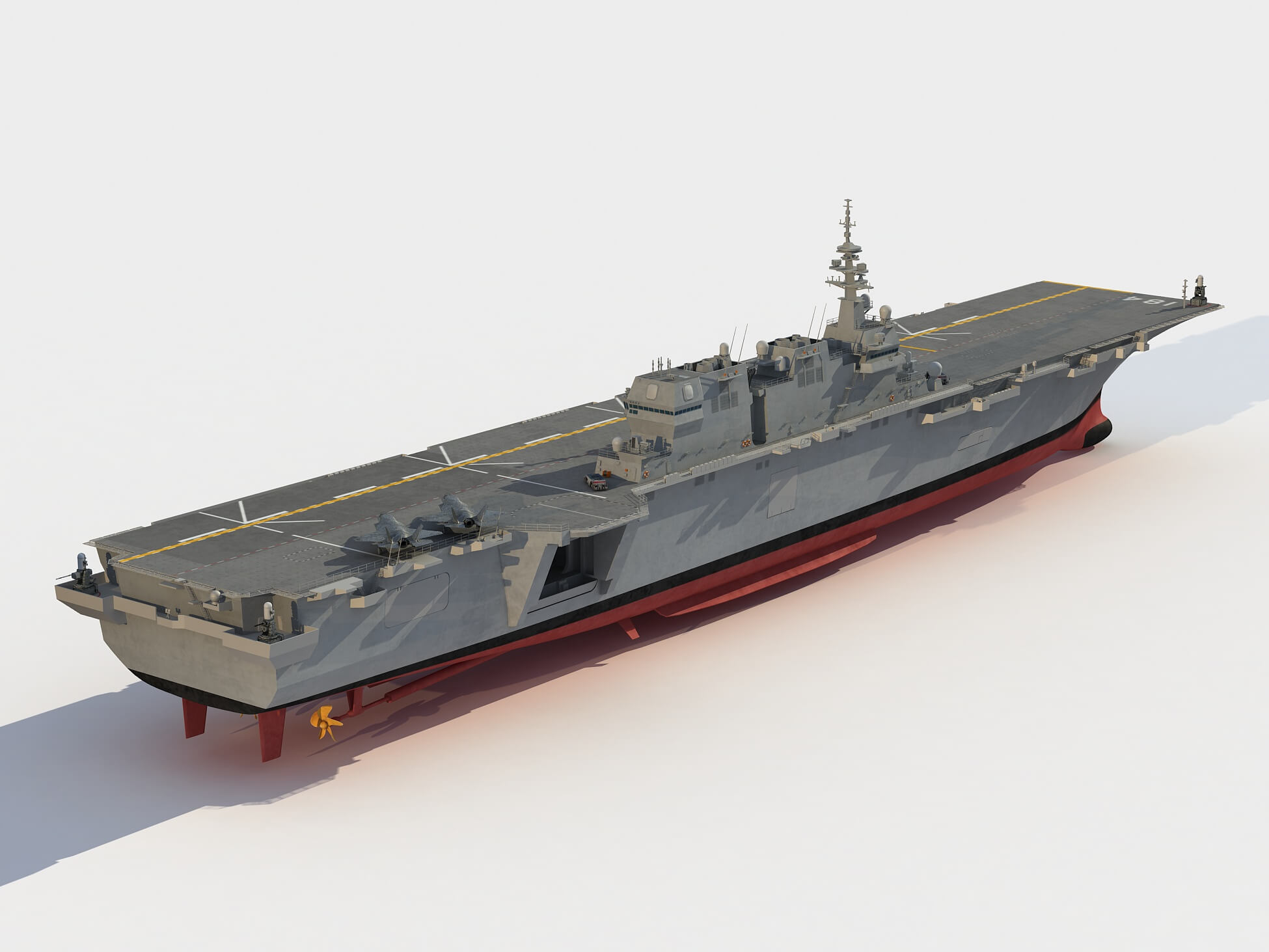 Js DDH-184 Kaga Improved Carrier 3D Model by Mermodels