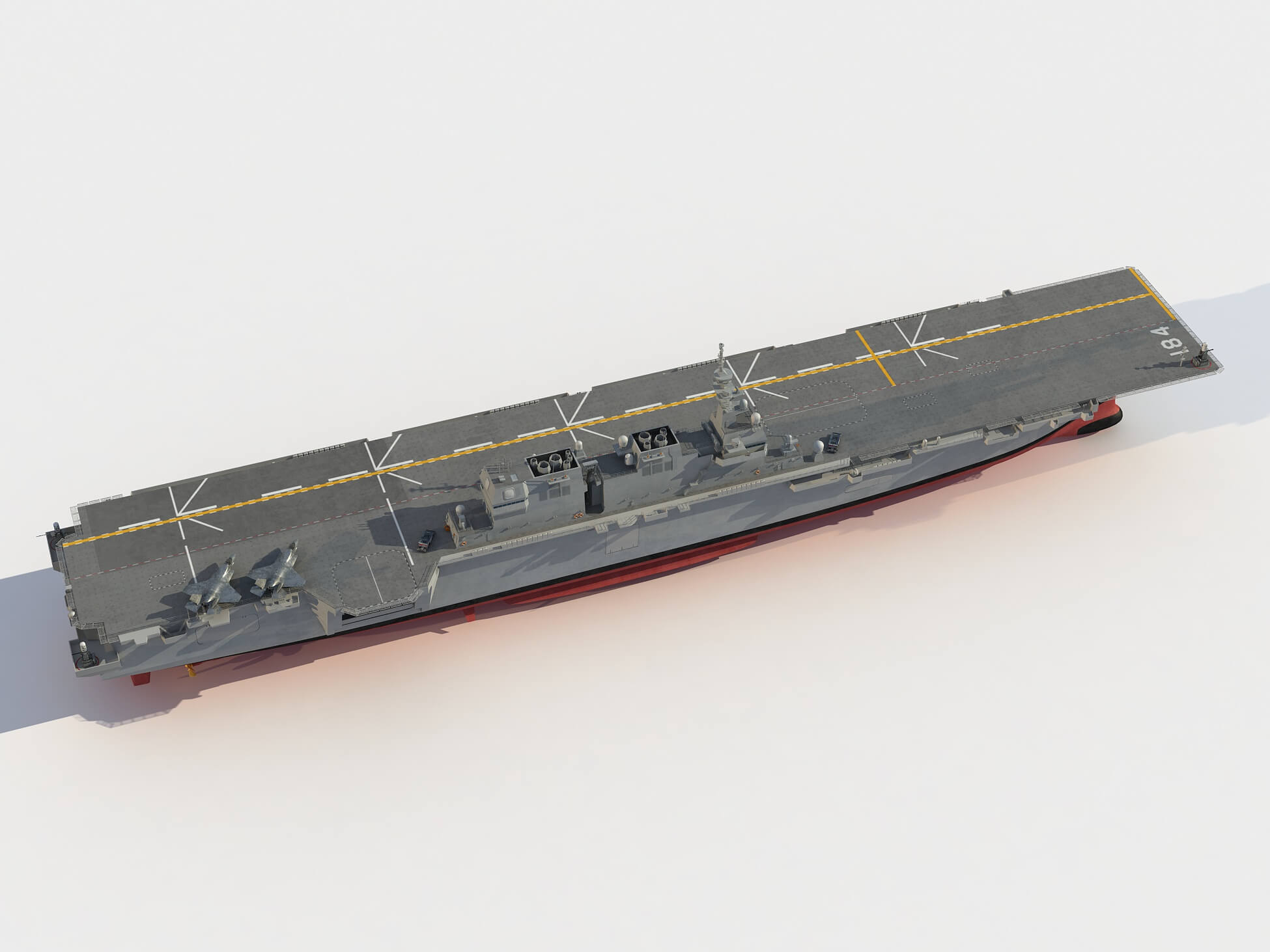Js DDH-184 Kaga Improved Carrier 3D Model by Mermodels