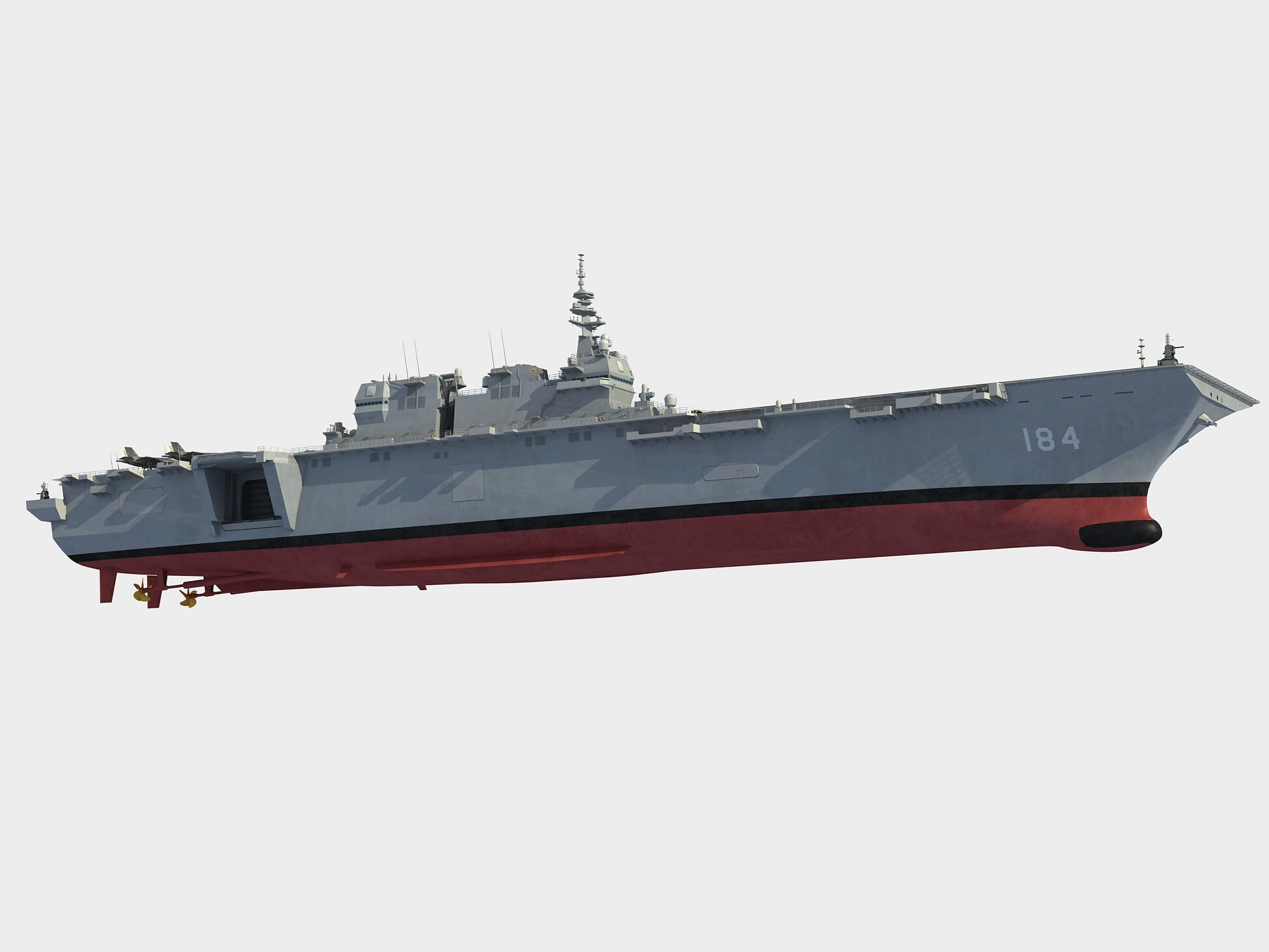 Js DDH-184 Kaga Improved Carrier 3D Model by Mermodels