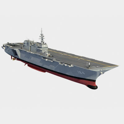 Js DDH-184 Kaga Improved Carrier 3D Model by Mermodels