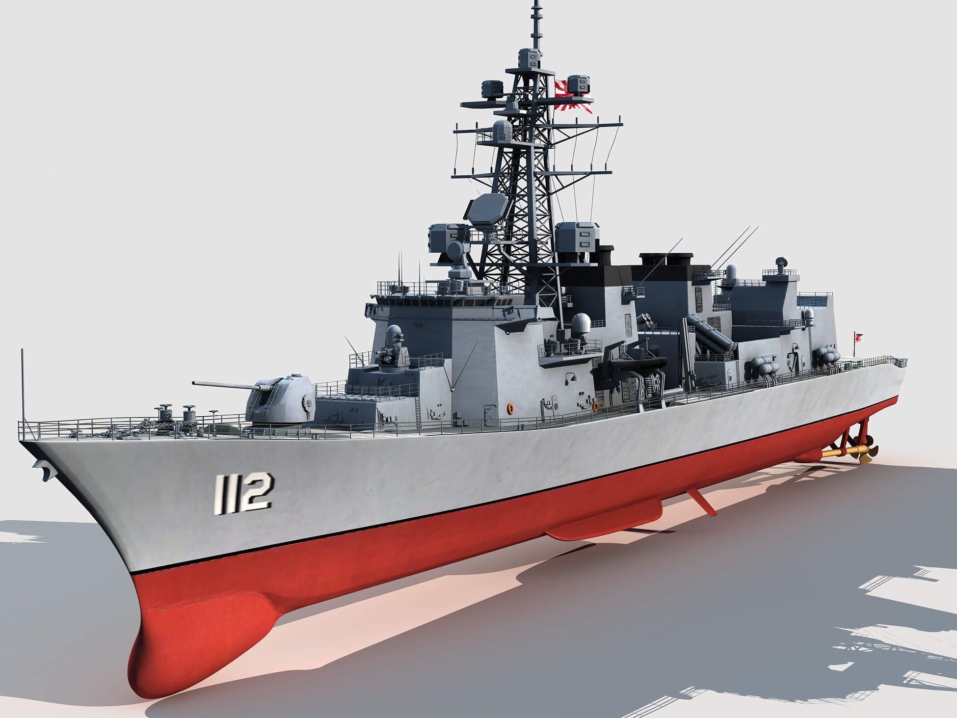 Js Makinami DD112 Destroyer - 3D Model by Mermodels