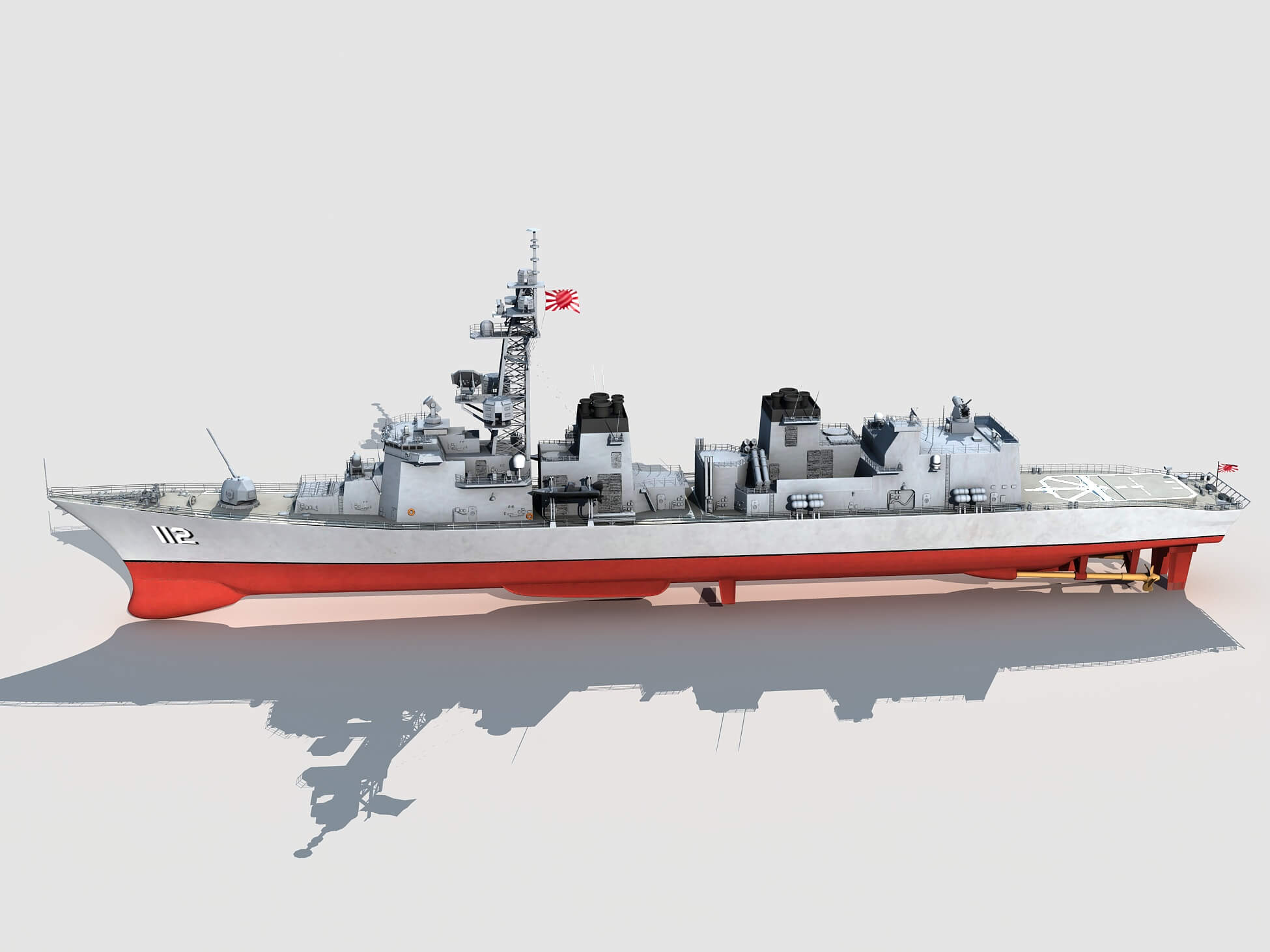 Js Makinami DD112 Destroyer - 3D Model by Mermodels