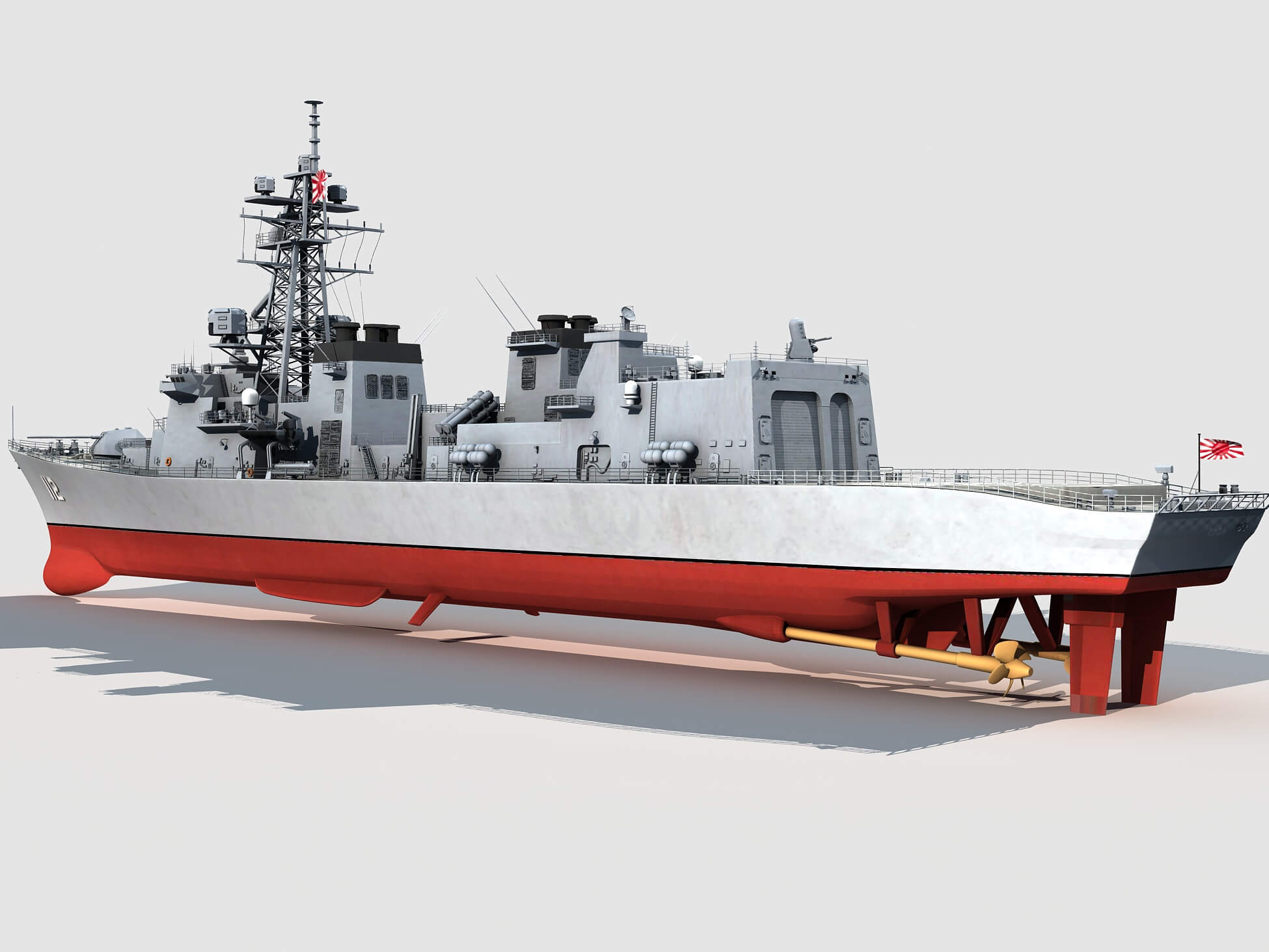 Js Makinami DD112 Destroyer - 3D Model by Mermodels