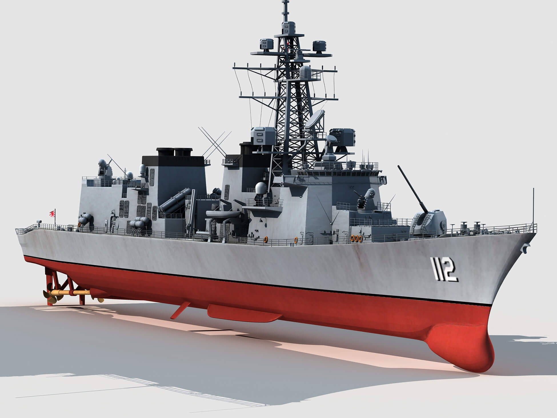 Js Makinami DD112 Destroyer - 3D Model by Mermodels