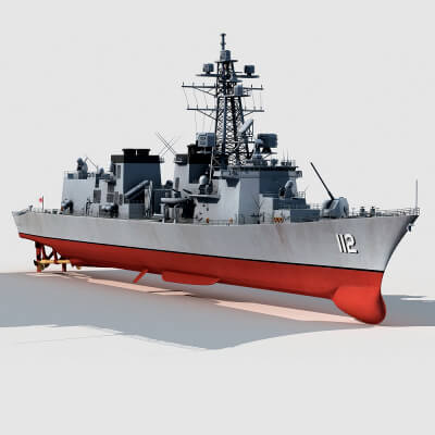 Js Makinami DD112 Destroyer - 3D Model by Mermodels