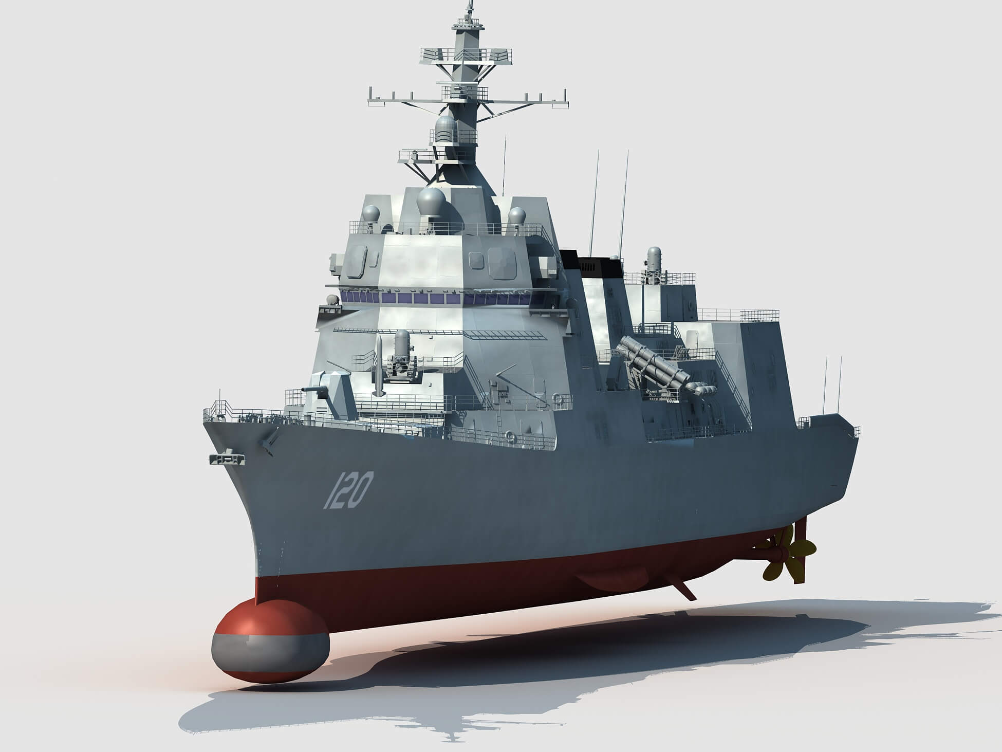 Js Shiranui Asahi Class Destroyer - 3D Model by Mermodels