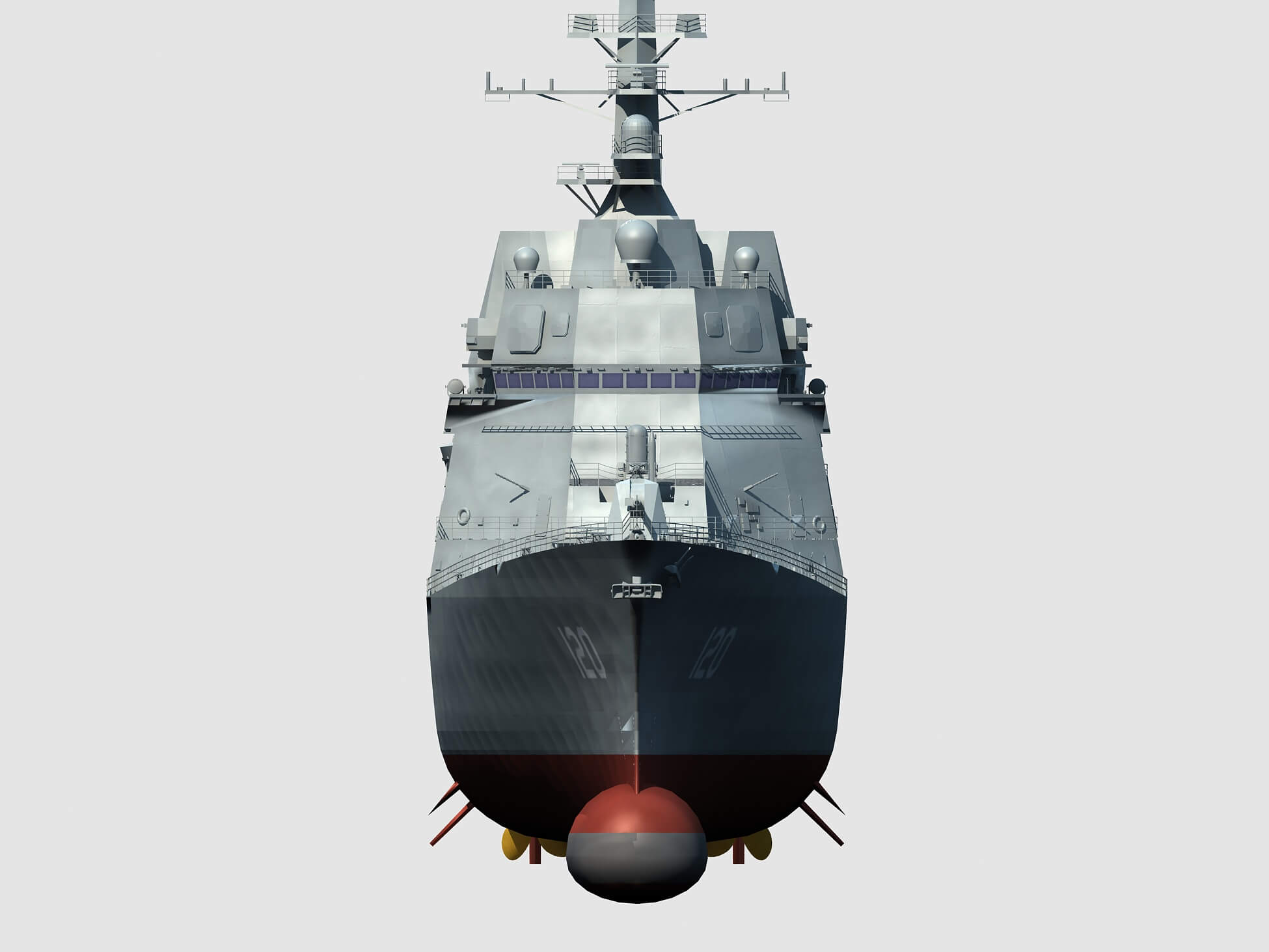 Js Shiranui Asahi Class Destroyer - 3D Model by Mermodels