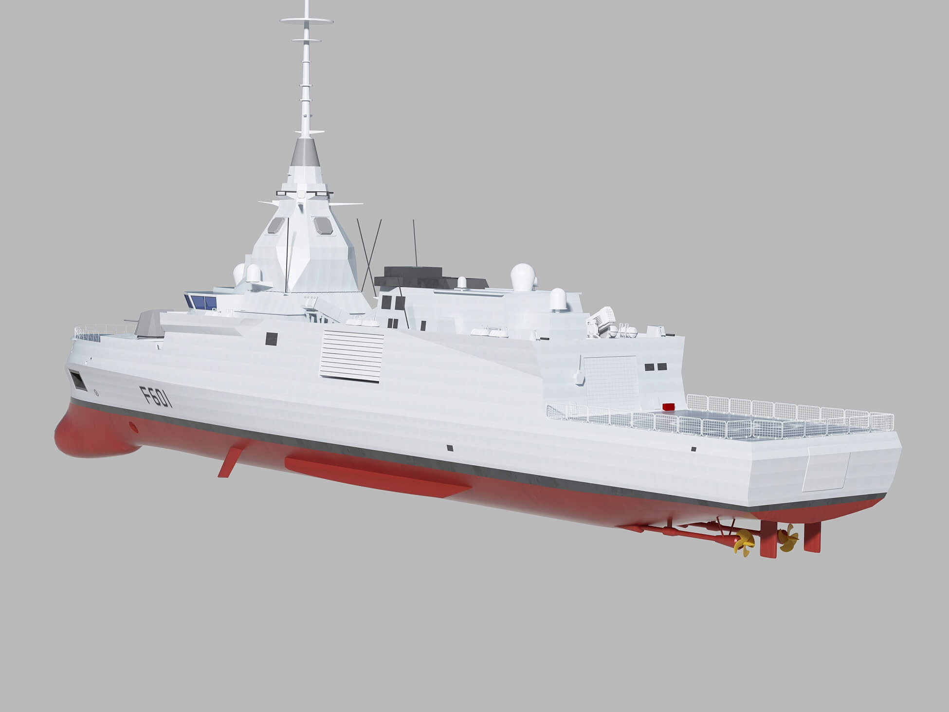 Kimon Class Frigate F-601 3D Model by Mermodels