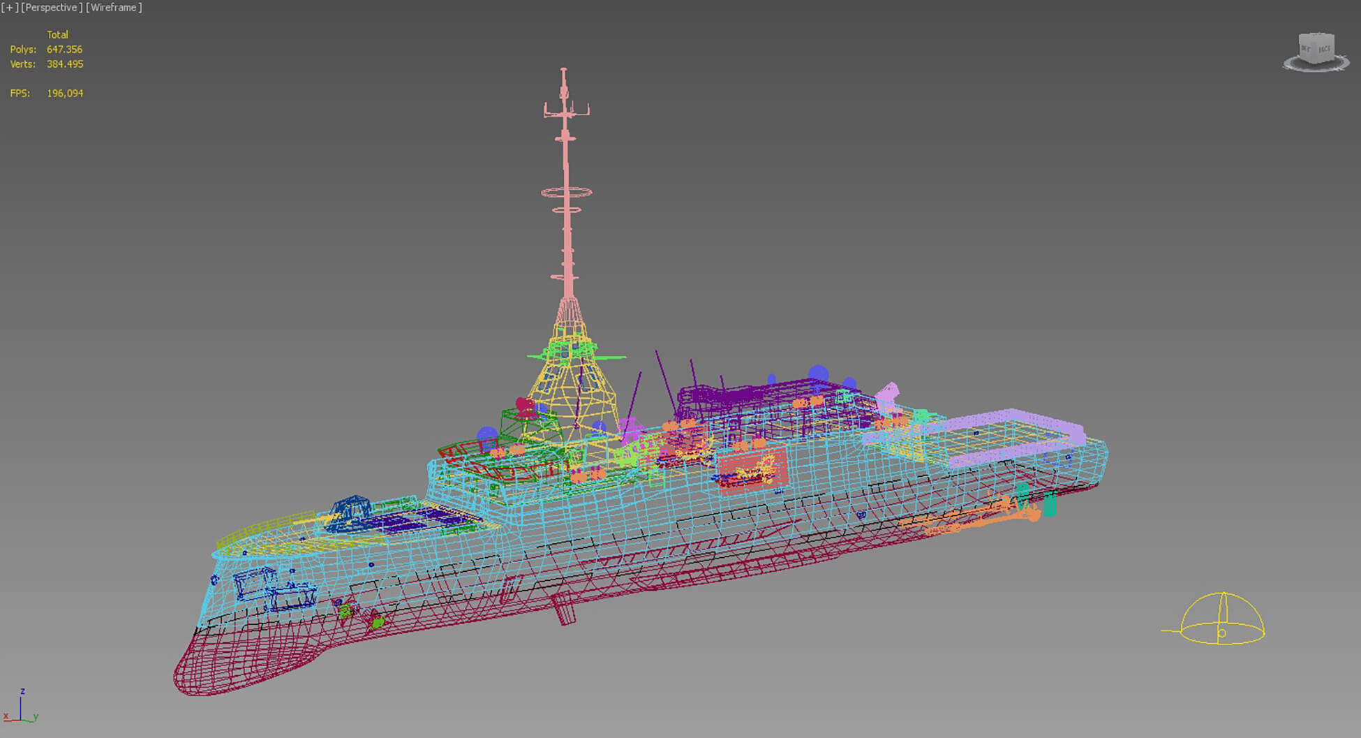 Kimon Class Frigate F-601 3D Model by Mermodels