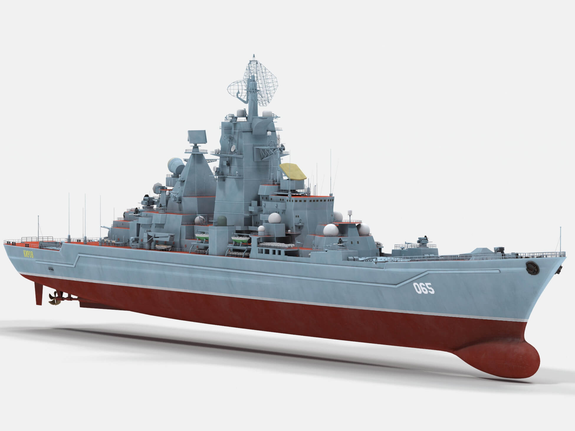 Kirov-Class Battlecruiser 3D Model by Mermodels