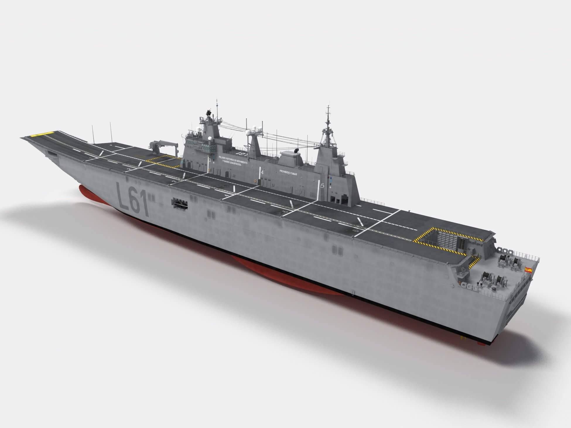 L-61 Juan Carlos I 3D Model by Mermodels