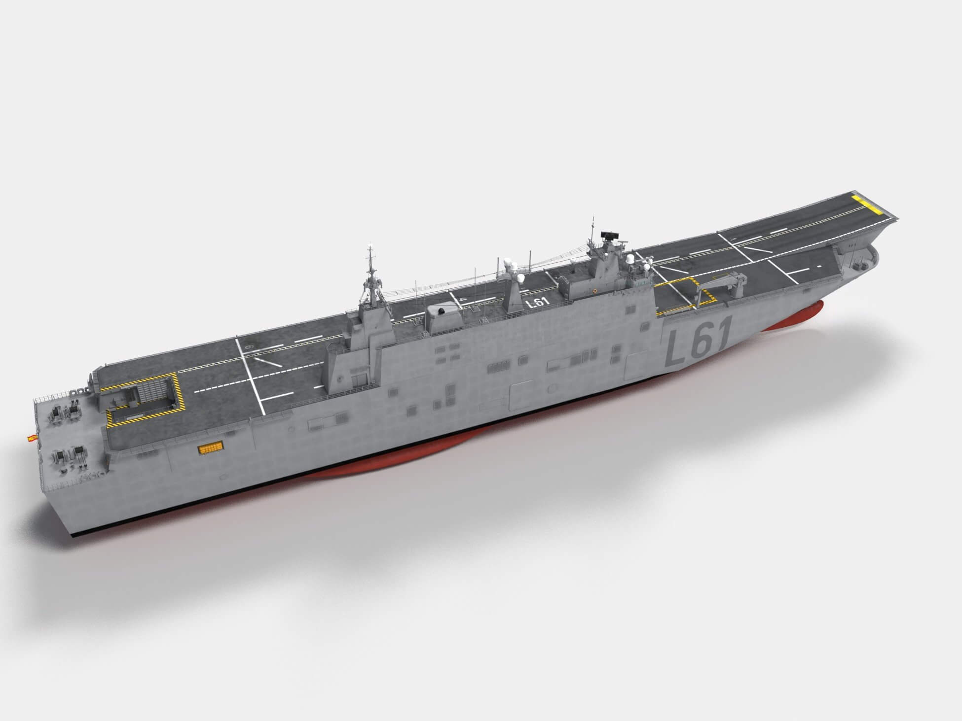 L-61 Juan Carlos I 3D Model by Mermodels