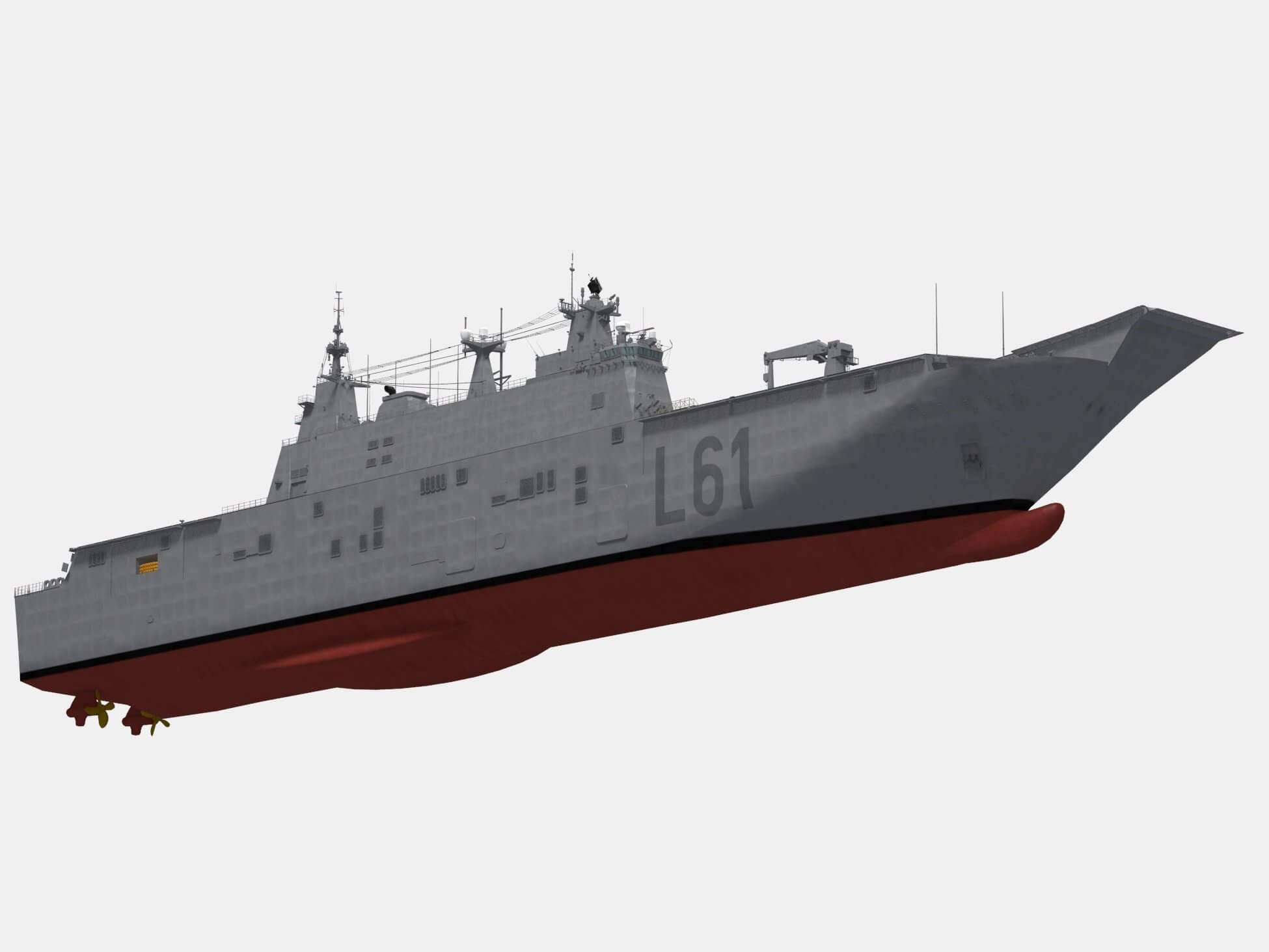 L-61 Juan Carlos I 3D Model by Mermodels
