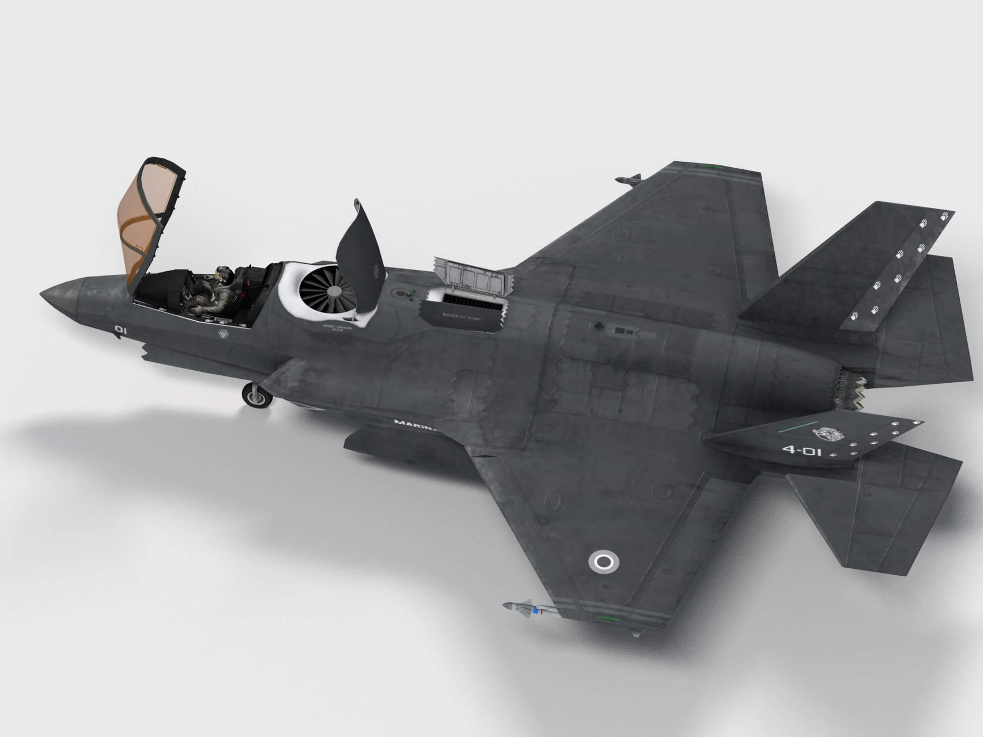 Lockheed F-35 B Italian Decals 3D Model by Mermodels