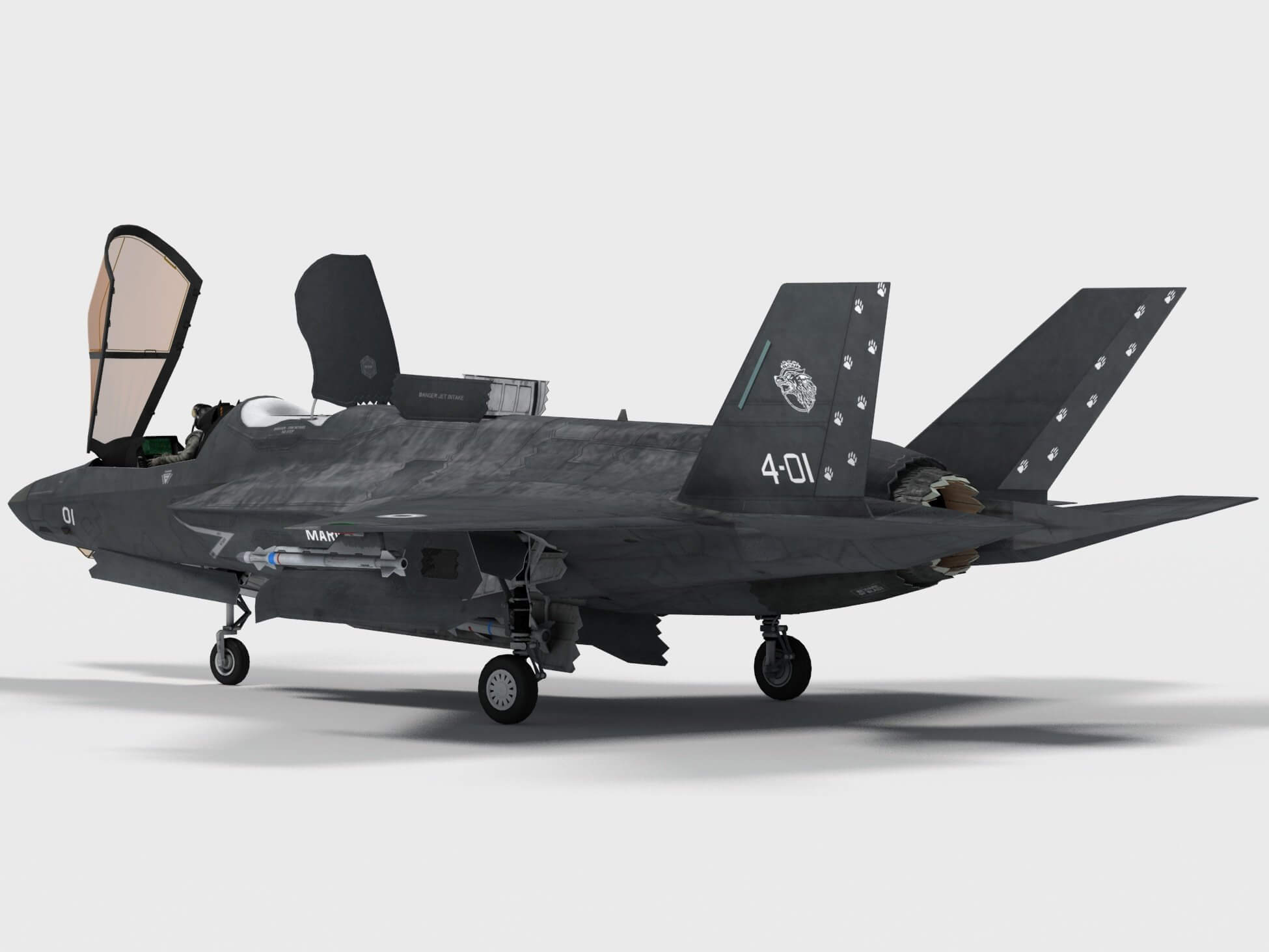 Lockheed F-35 B Italian Decals 3D Model by Mermodels