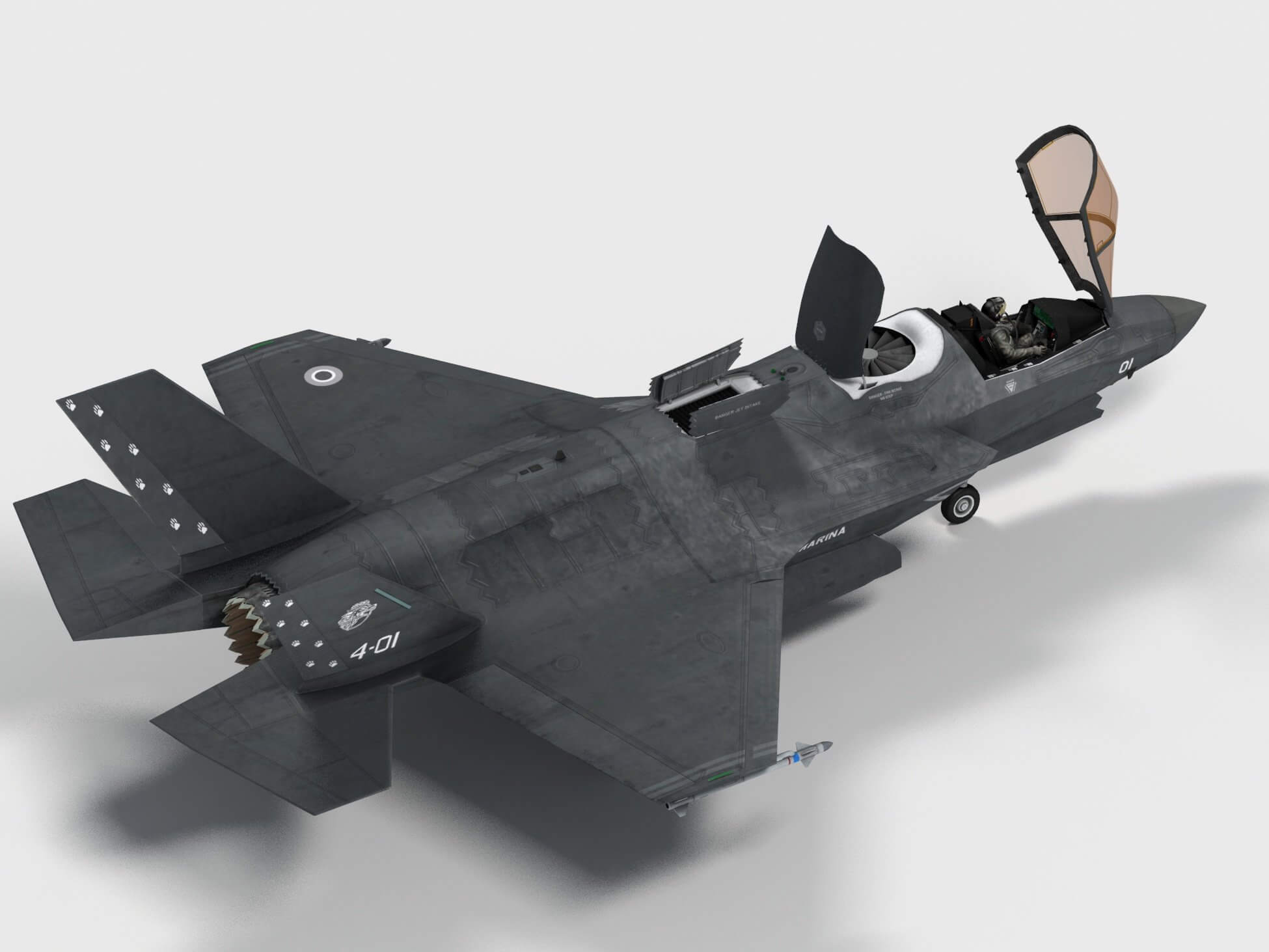 Lockheed F-35 B Italian Decals 3D Model by Mermodels