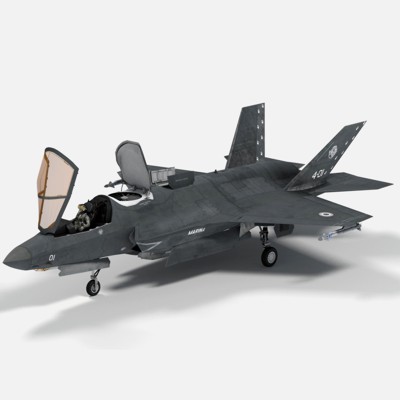 Lockheed F-35 B Italian Decals 3D Model by Mermodels