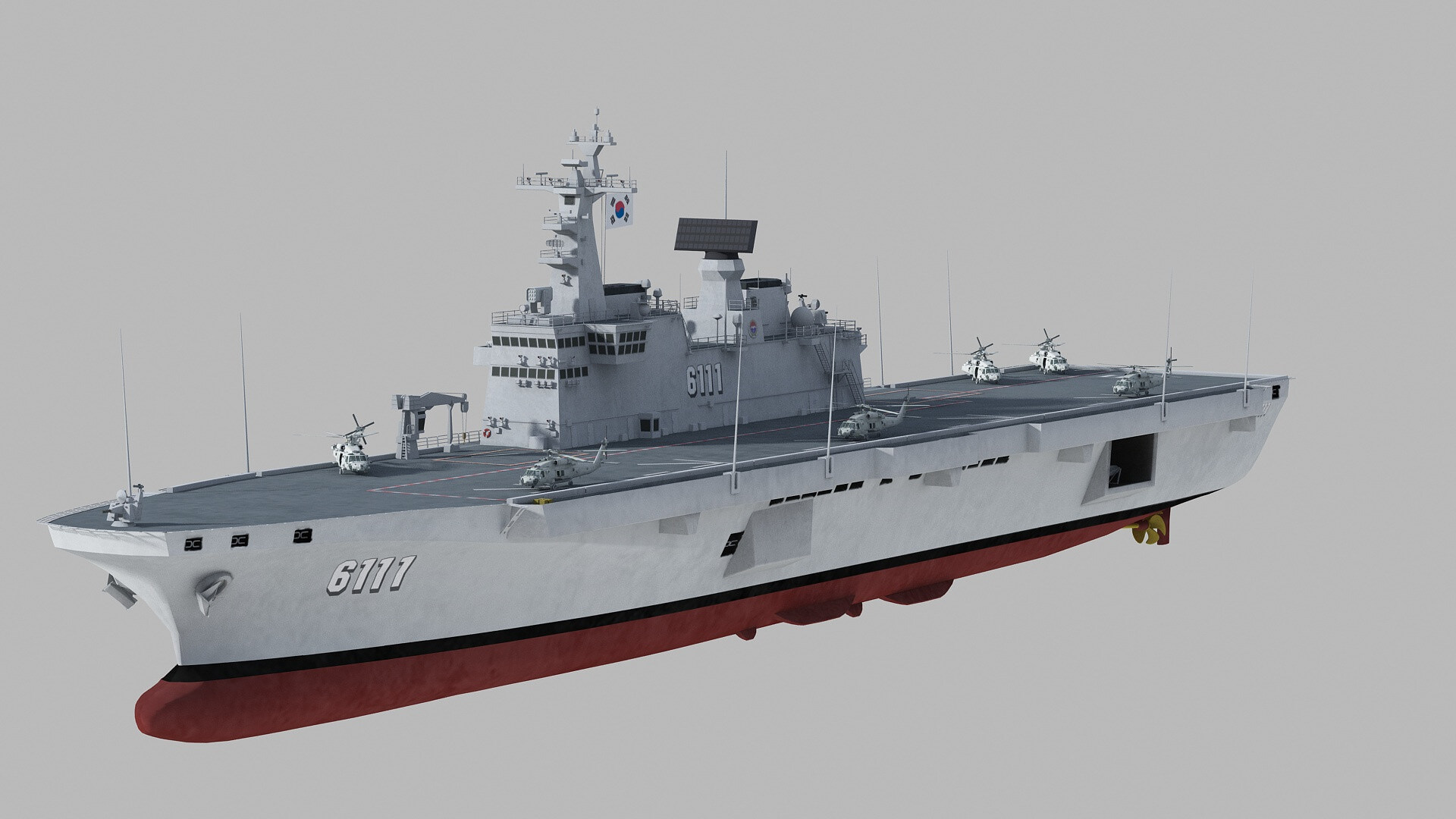 ROKS Dokdo (LPH) - 3D Model by Mermodels