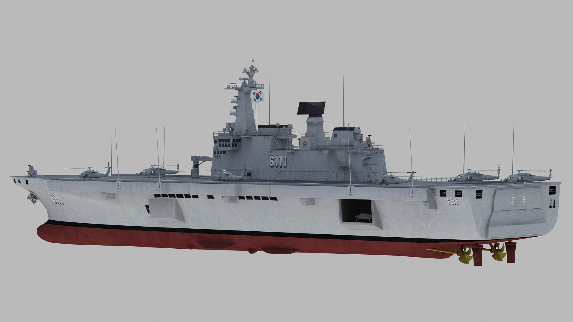 ROKS Dokdo (LPH) - 3D Model by Mermodels