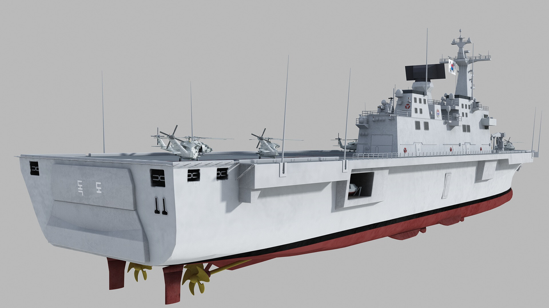 ROKS Dokdo (LPH) - 3D Model by Mermodels