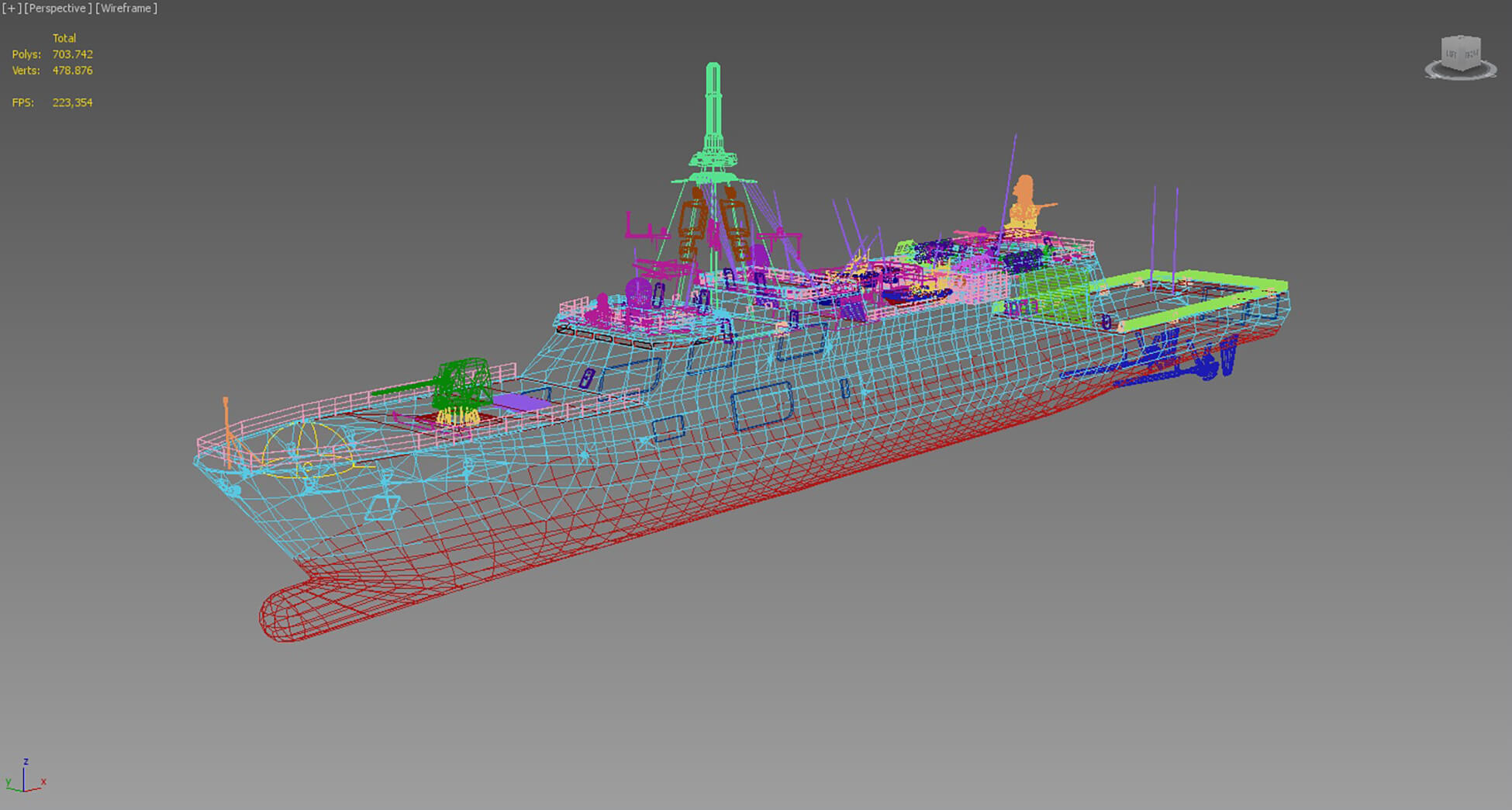 Mogami Class Frigate - 3D Model by Mermodels
