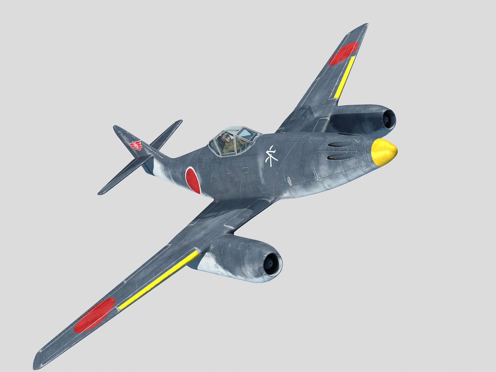 Nakajima KI-201 Karyú 3D Model by Mermodels