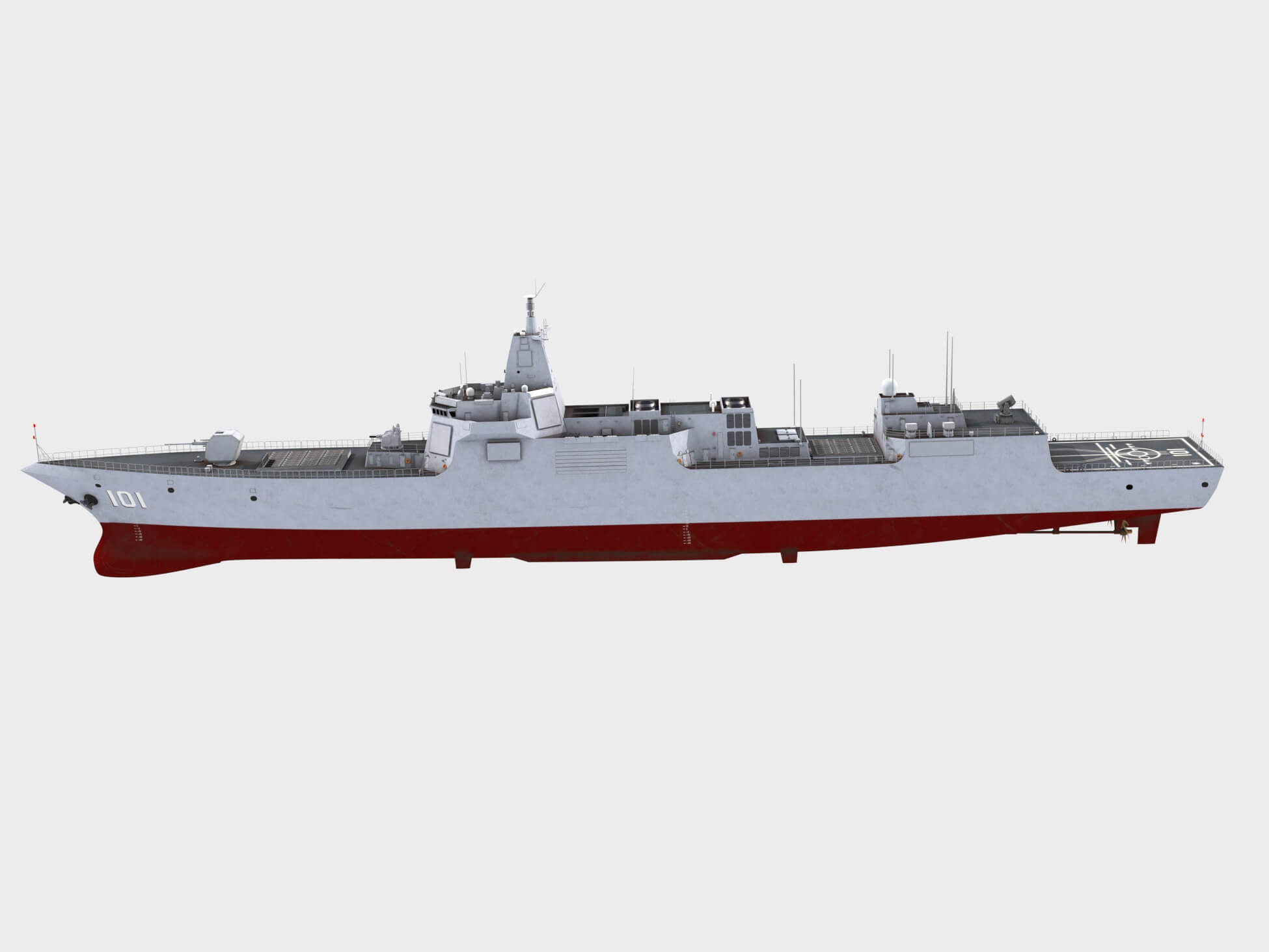 Nanchang (101) Type 055 Renhai Class Destroyer - 3D Model by Mermodels