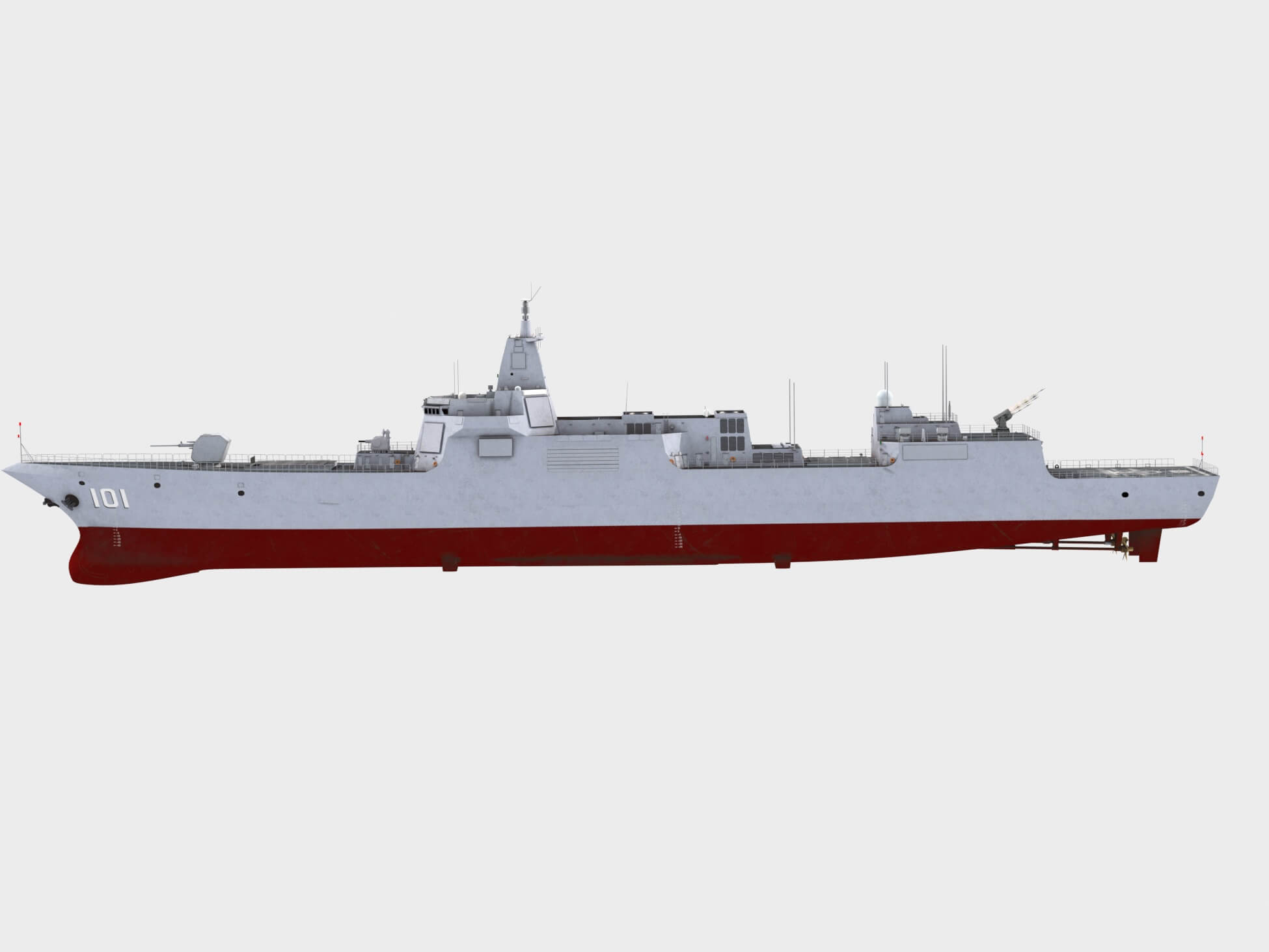 Nanchang (101) Type 055 Renhai Class Destroyer - 3D Model by Mermodels