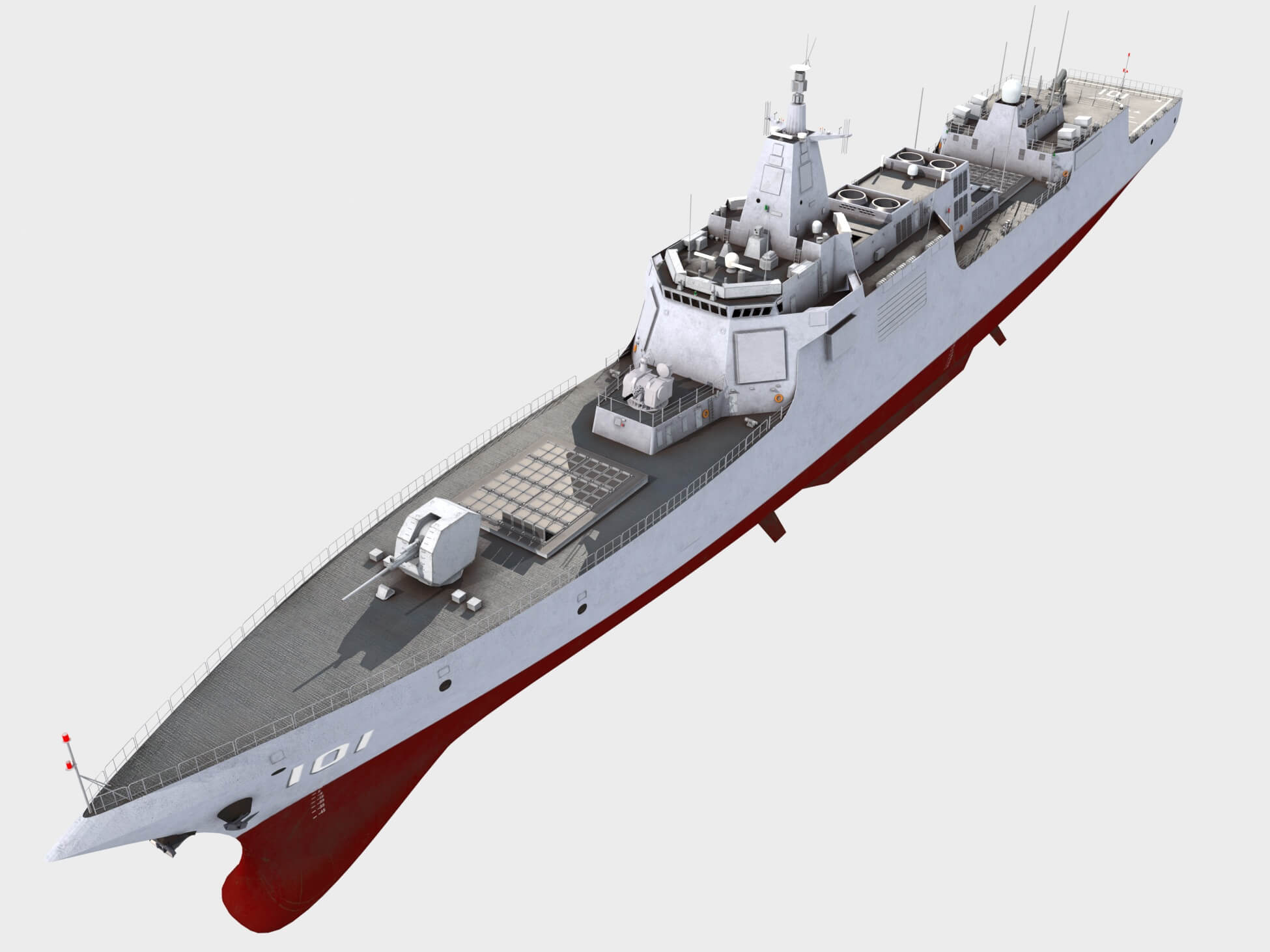 Nanchang (101) Type 055 Renhai Class Destroyer - 3D Model by Mermodels