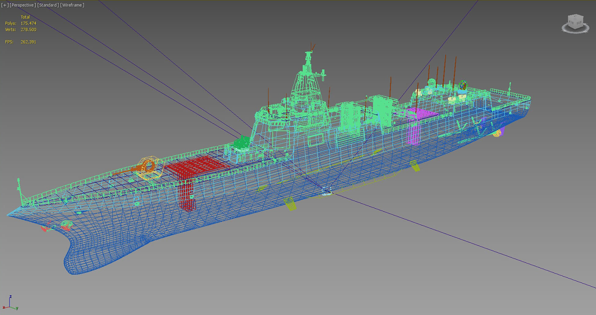 Nanchang (101) Type 055 Renhai Class Destroyer - 3D Model by Mermodels